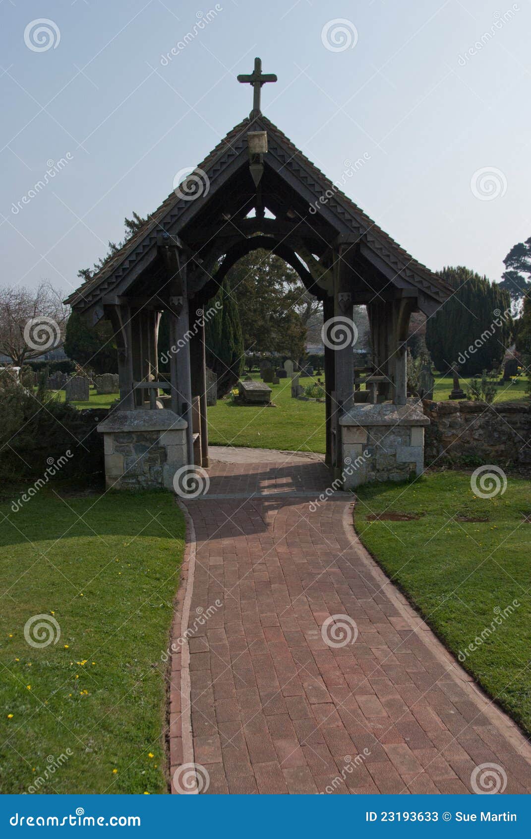 Saltwood Church Lych Gate stock image. Image of historic - 23193633