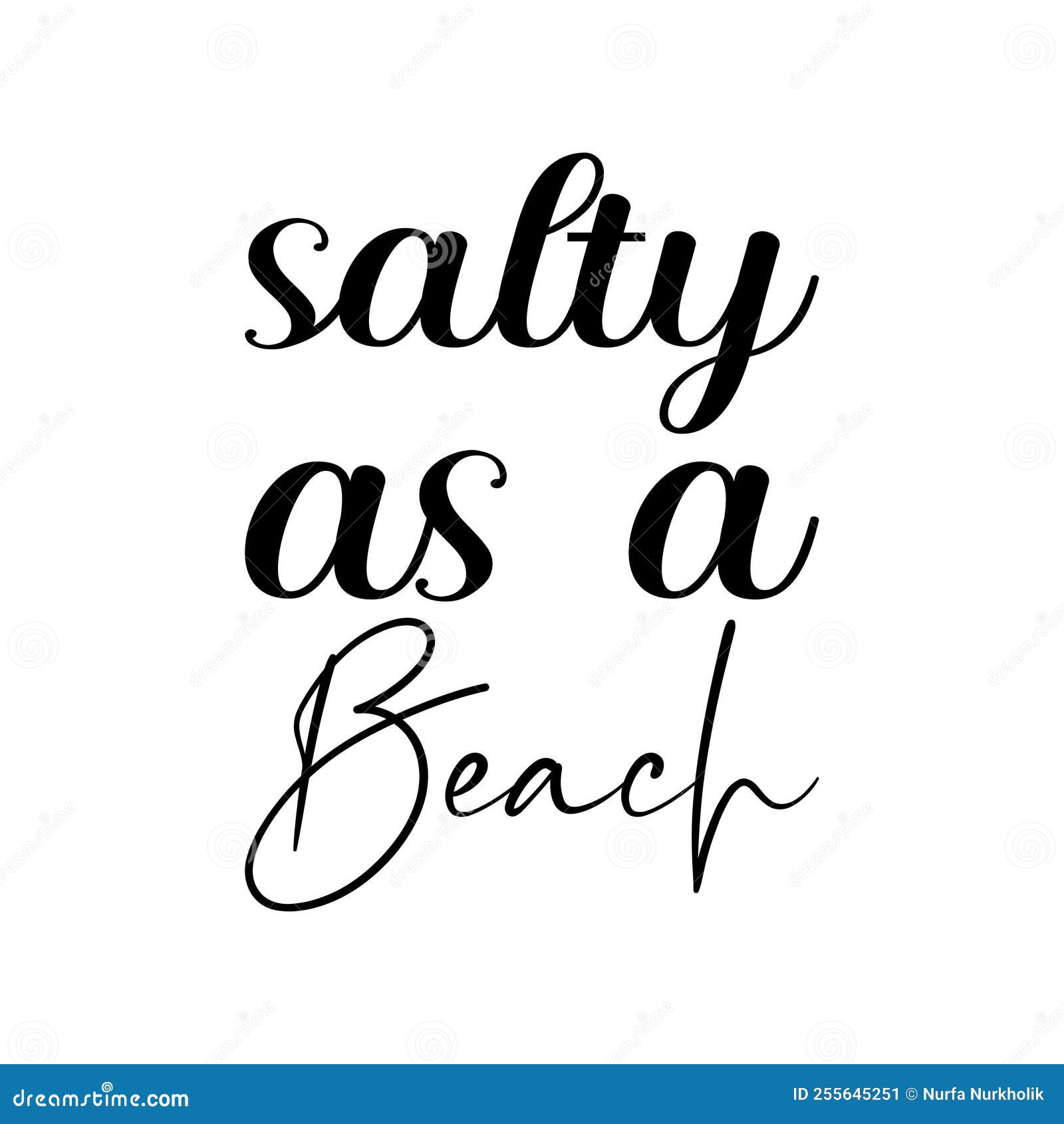 Salty Lil Beach, Family Vacation Design Cartoon Vector | CartoonDealer ...