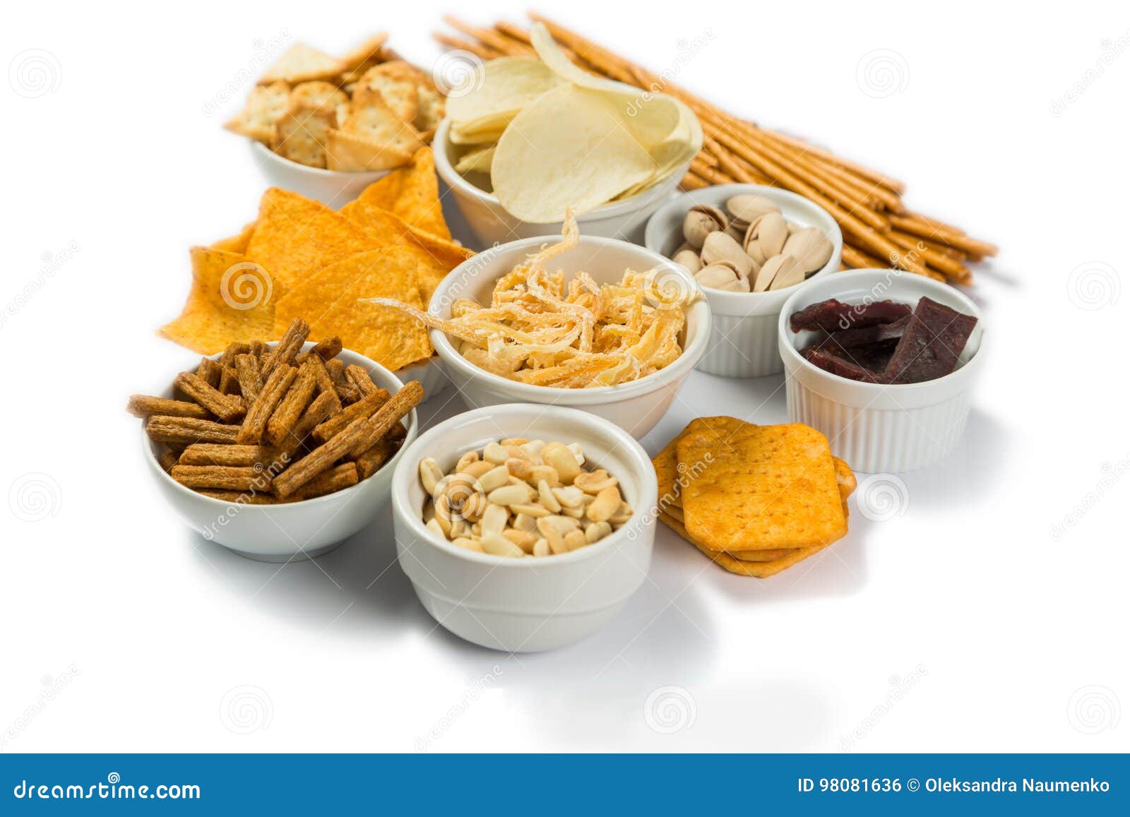 Salty beer snacks stock photo. Image of yellow, view - 98081636