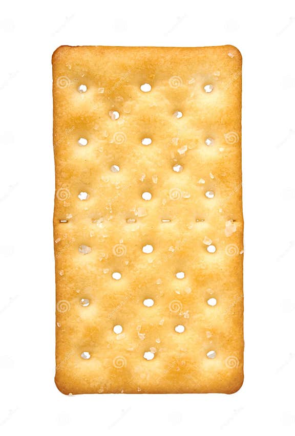 Salty Cracker, Crispy Appetizer, Rectangle Shape Cookie. Isolated Stock ...