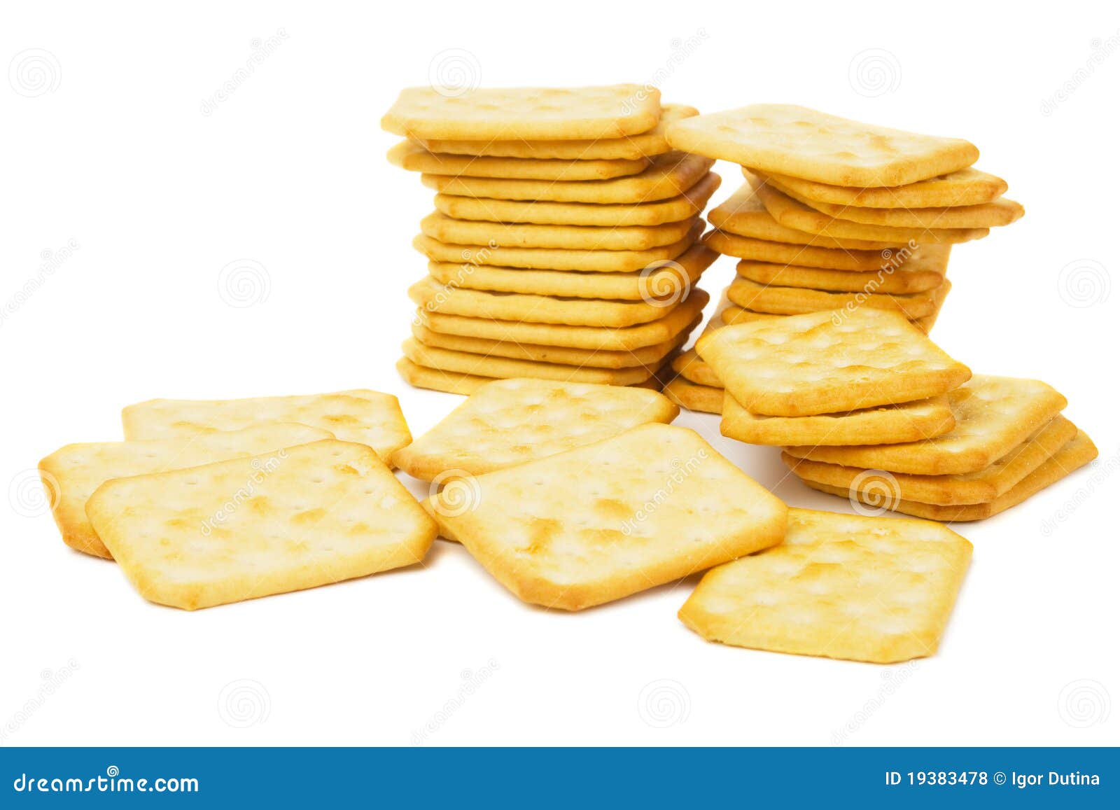 Salty Cracker Isolated on White Stock Photo - Image of salty, baked ...