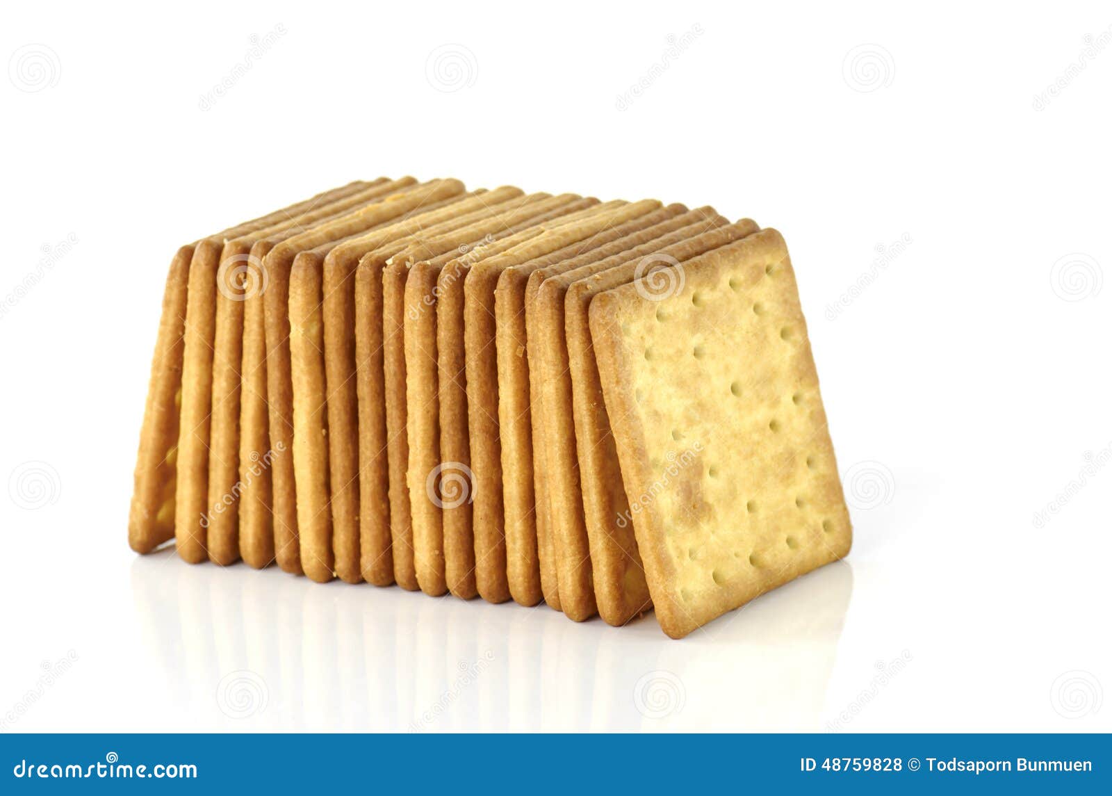 Salty Crackers Isolated on White Background Stock Photo - Image of shot ...