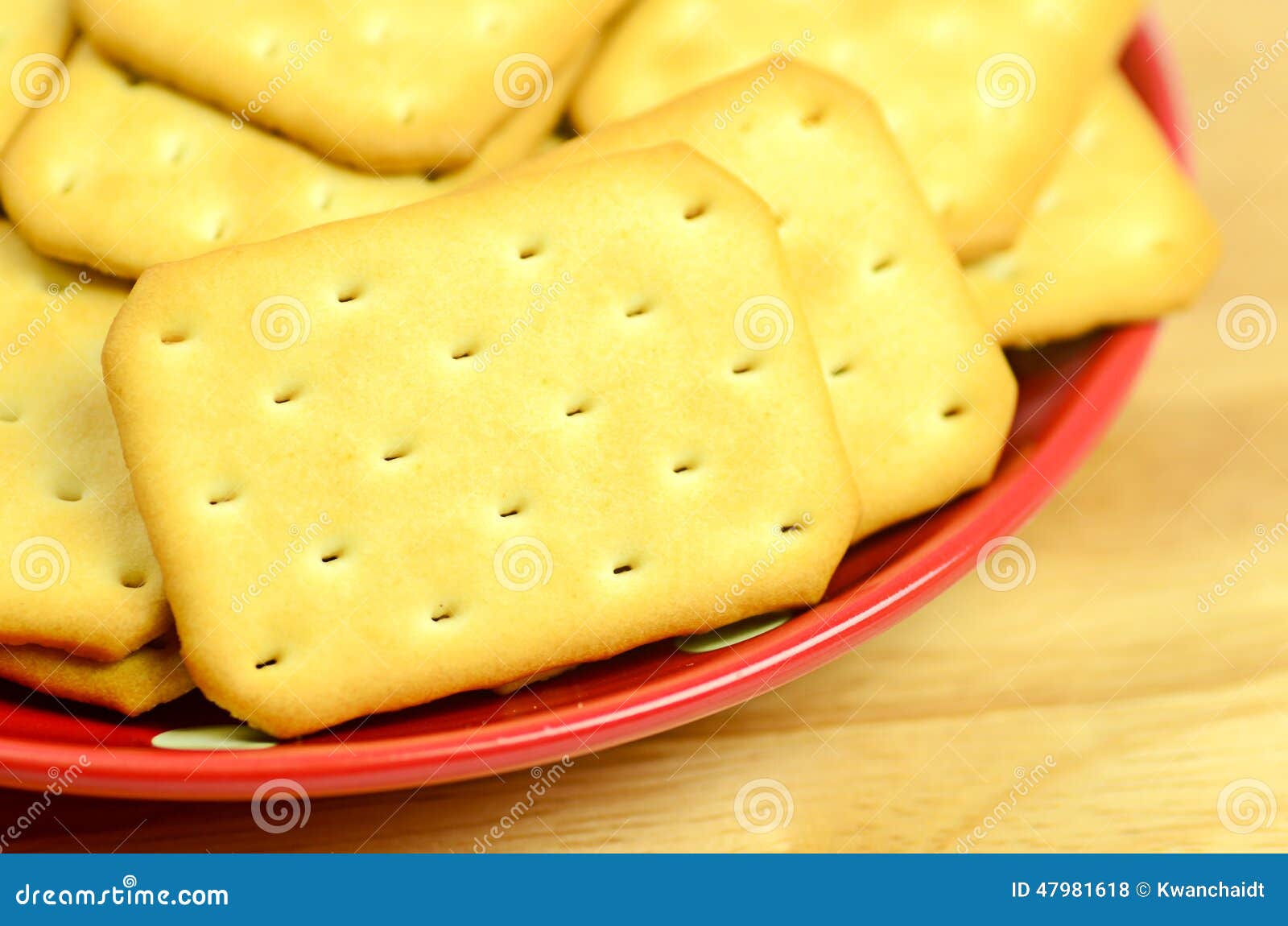 Salty Crackers in Square Shape Stock Photo - Image of baked, sweet ...