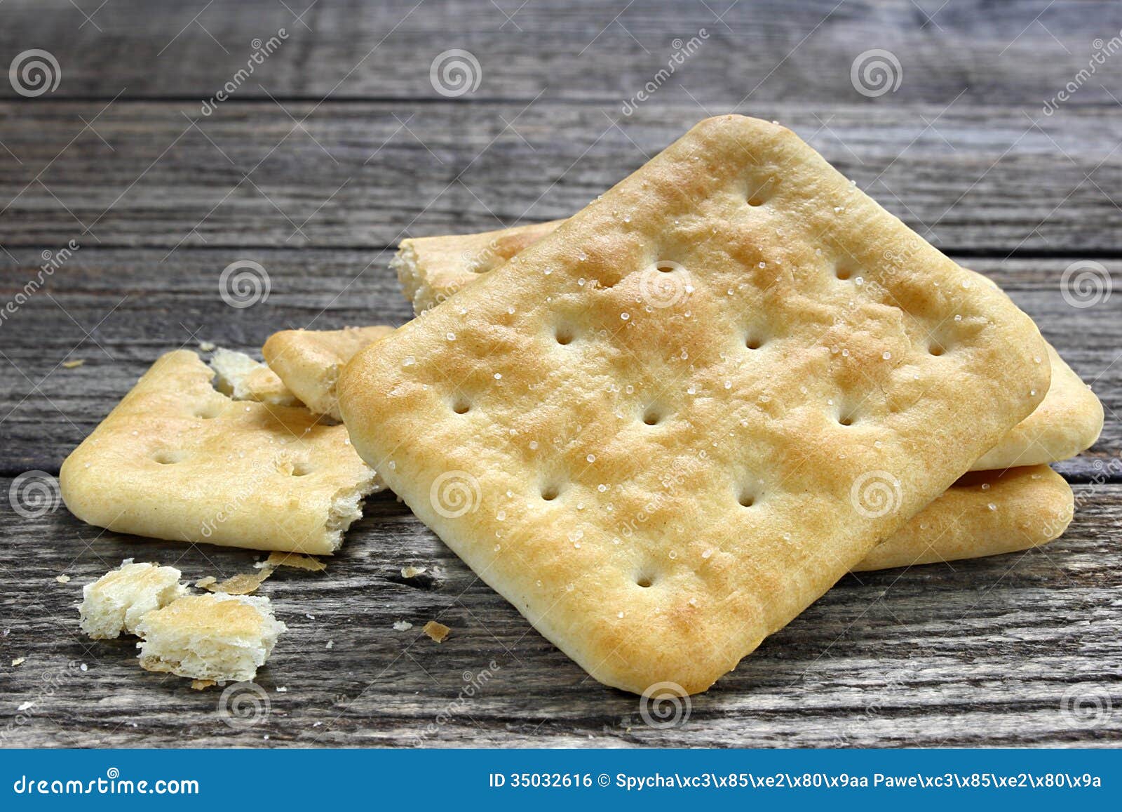 Salty crackers stock photo. Image of unhealthy, table - 35032616