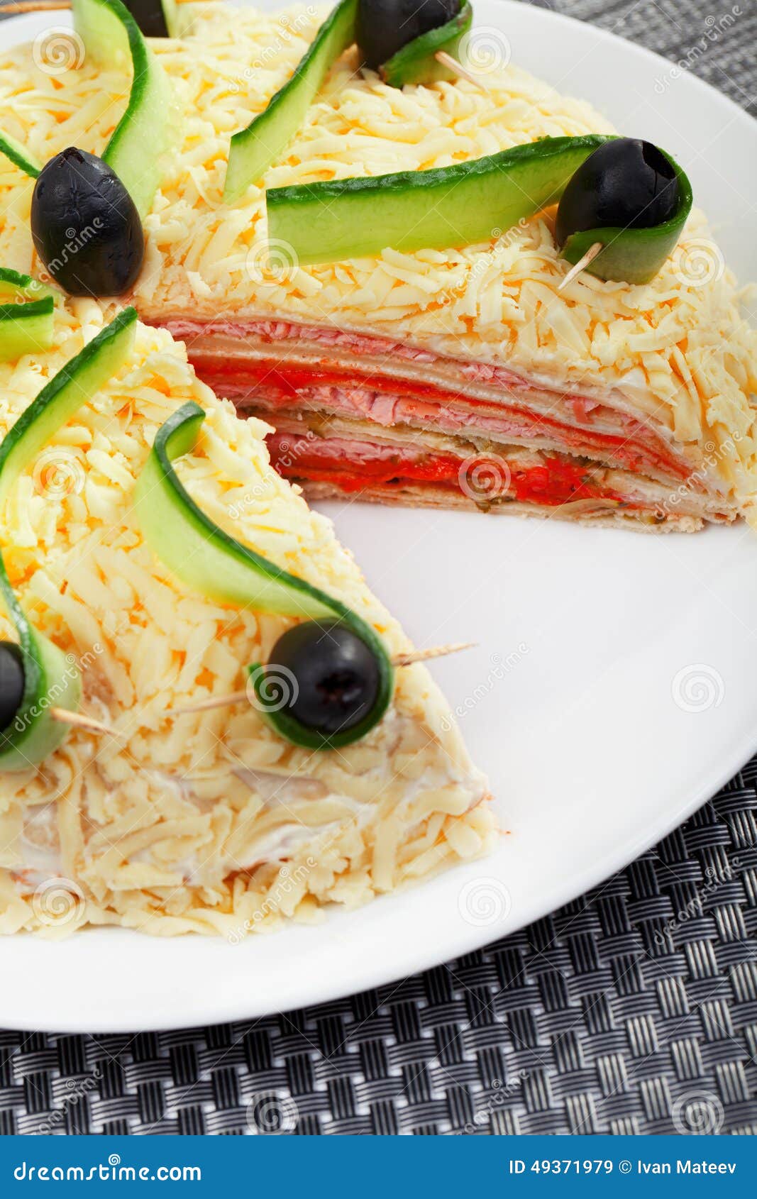 Salty pancake cake stock image. Image of object, closeup - 49371979