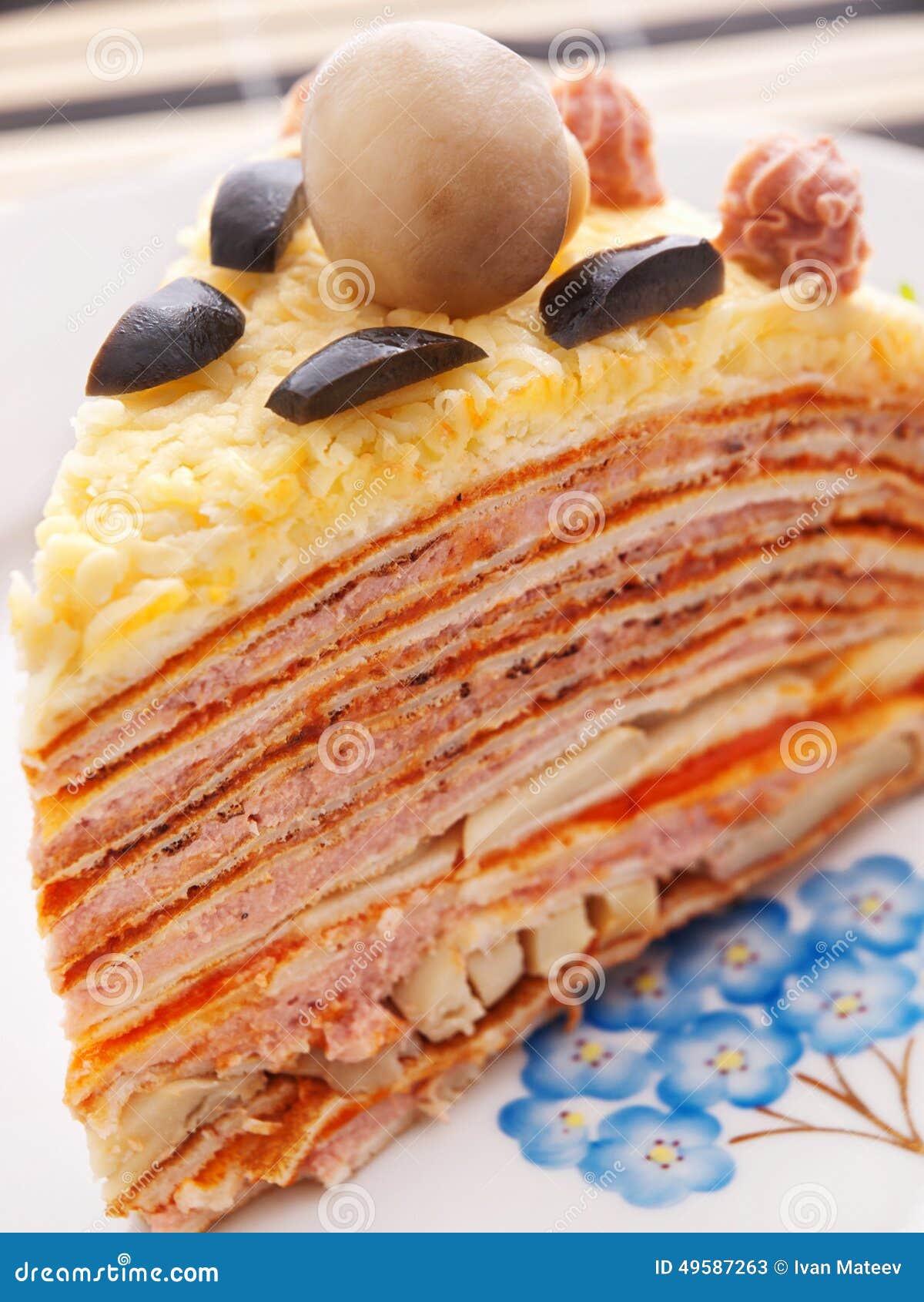 Salty pancake cake stock image. Image of pancake, still - 49587263