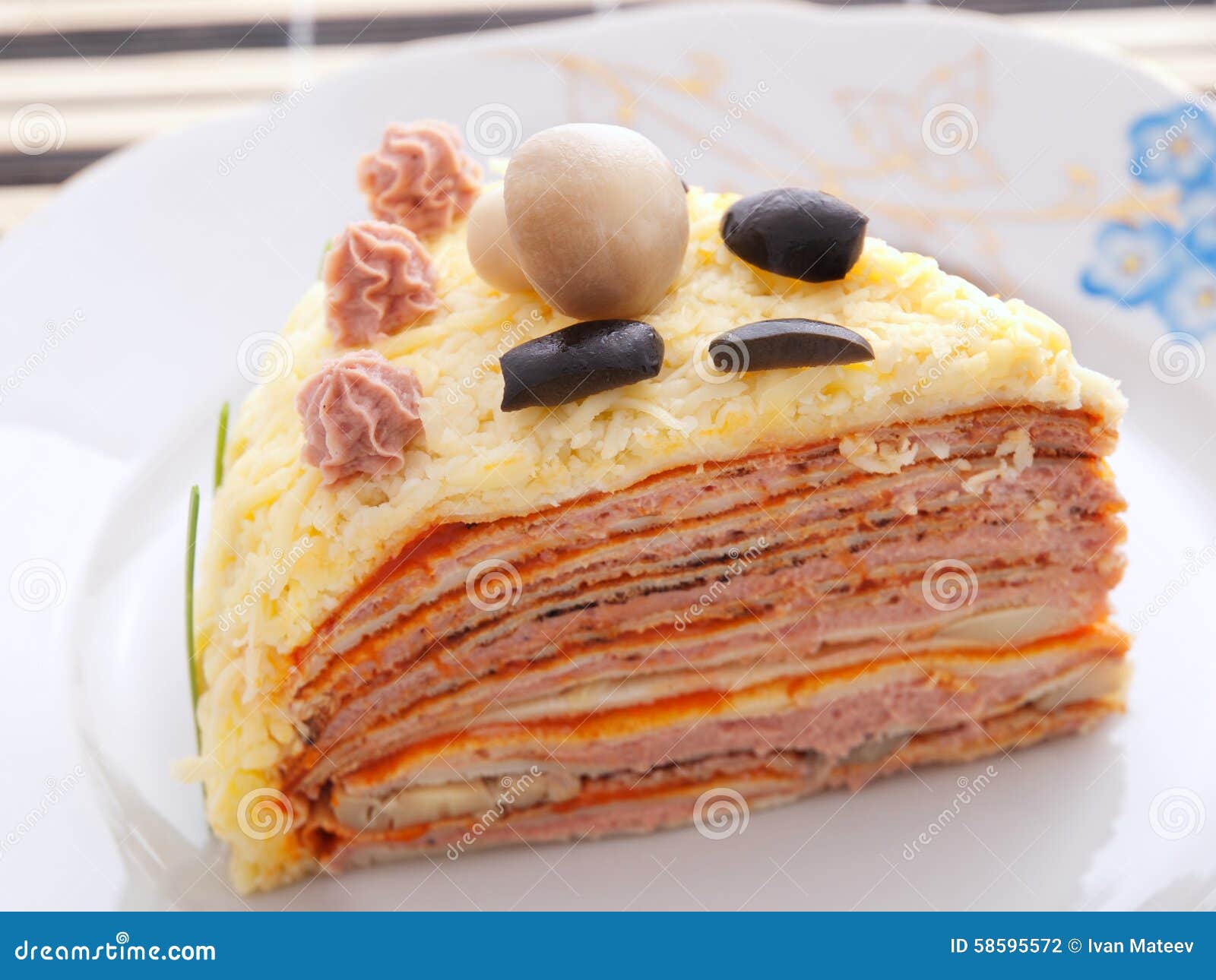 Salty pancake cake stock photo. Image of savory, food - 58595572