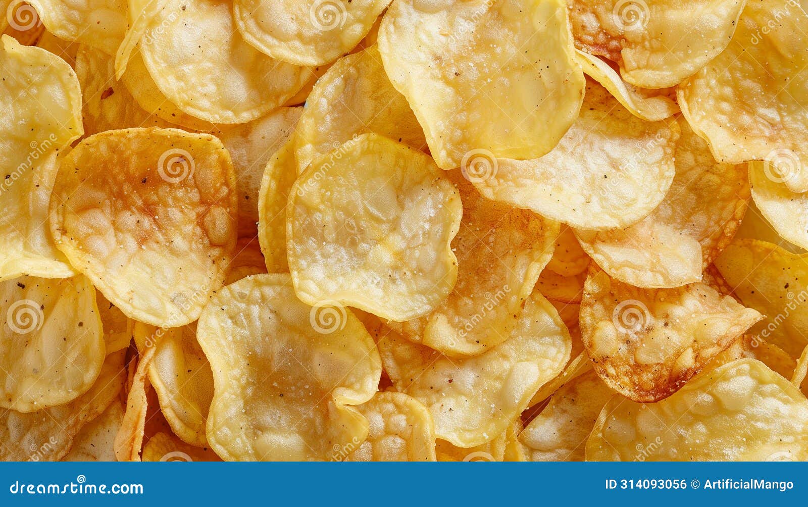 Salty Potato Chips Background. AI Generated. Royalty-Free Stock Image ...