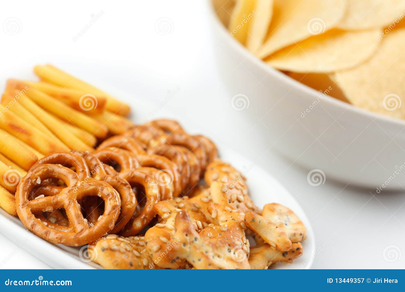 Salty snacks stock image. Image of taste, food, pretzel - 13449357