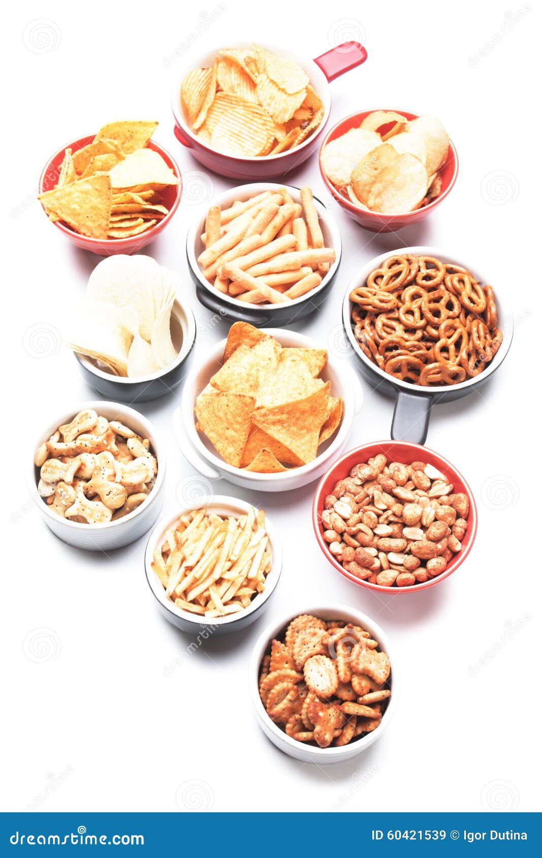 Salty snacks stock image. Image of peanuts, tortilla - 60421539