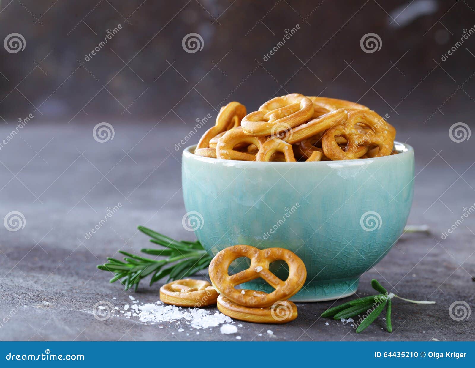 Salty Snacks Mini Pretzels with Salt Stock Photo - Image of crusty ...