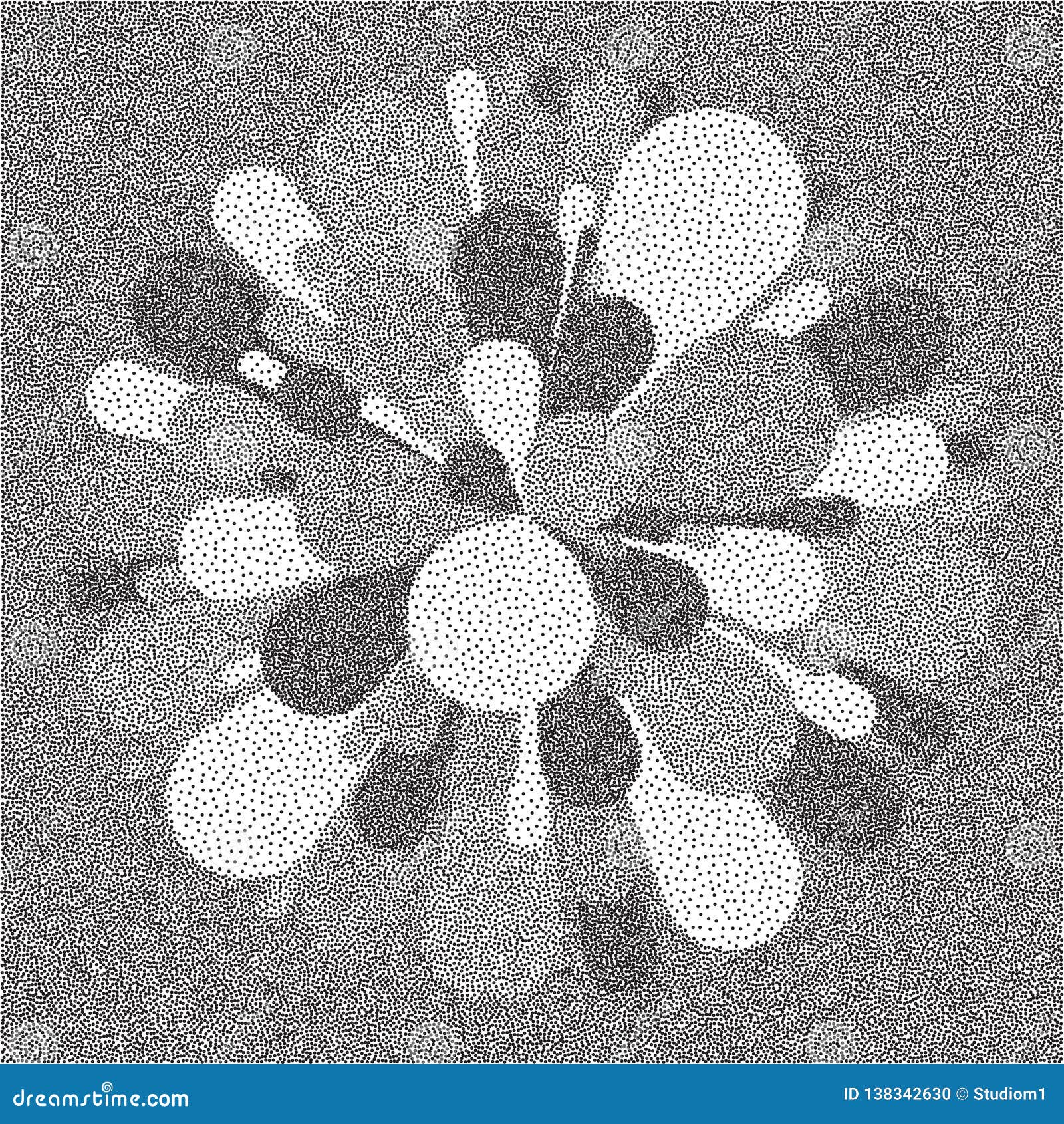 Stippled Vector Map Of Global Population Density | CartoonDealer.com ...