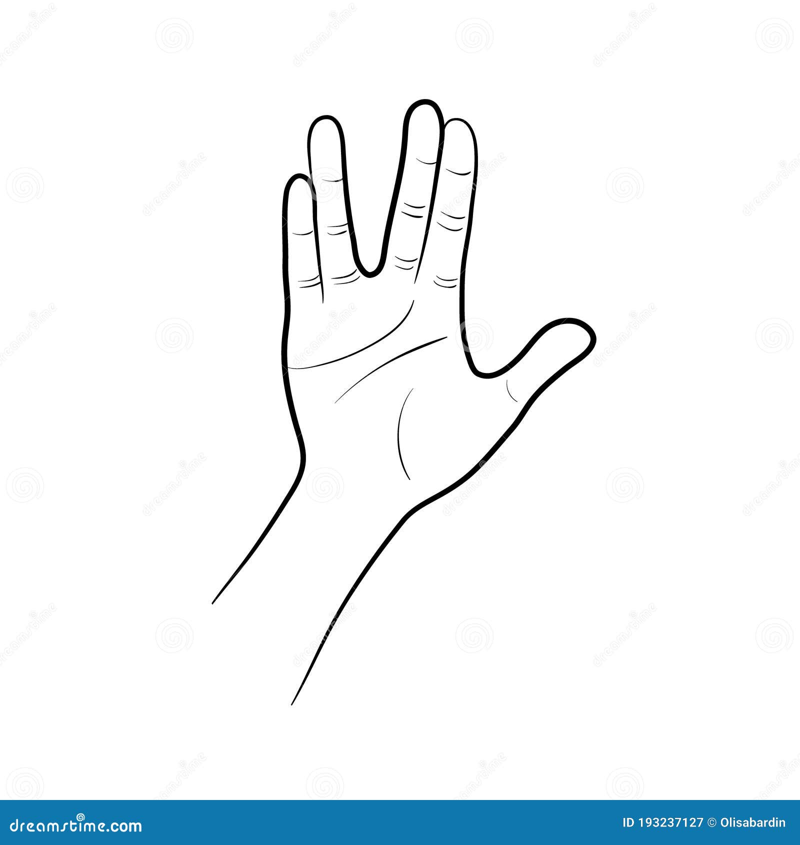 Salute Hand Gesture. Vector Stock Vector - Illustration of salute ...