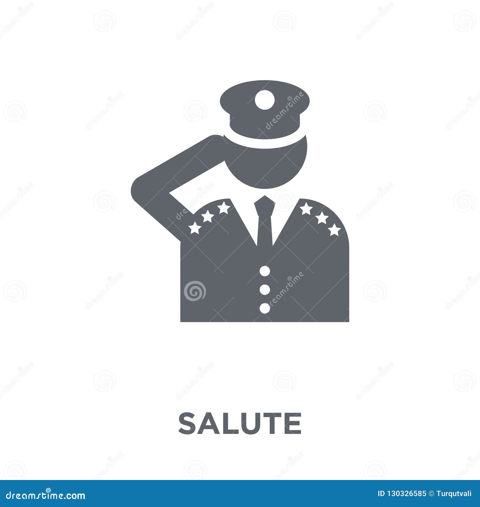 Salute Icon from Army Collection. Stock Vector - Illustration of ...