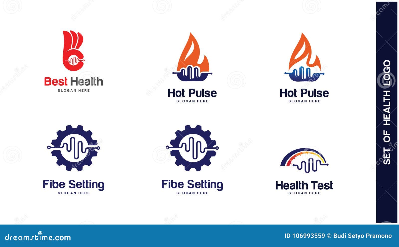 Salute Logo Design Concept, Tipi Differenti Di Logos Di Salute, Logo ...