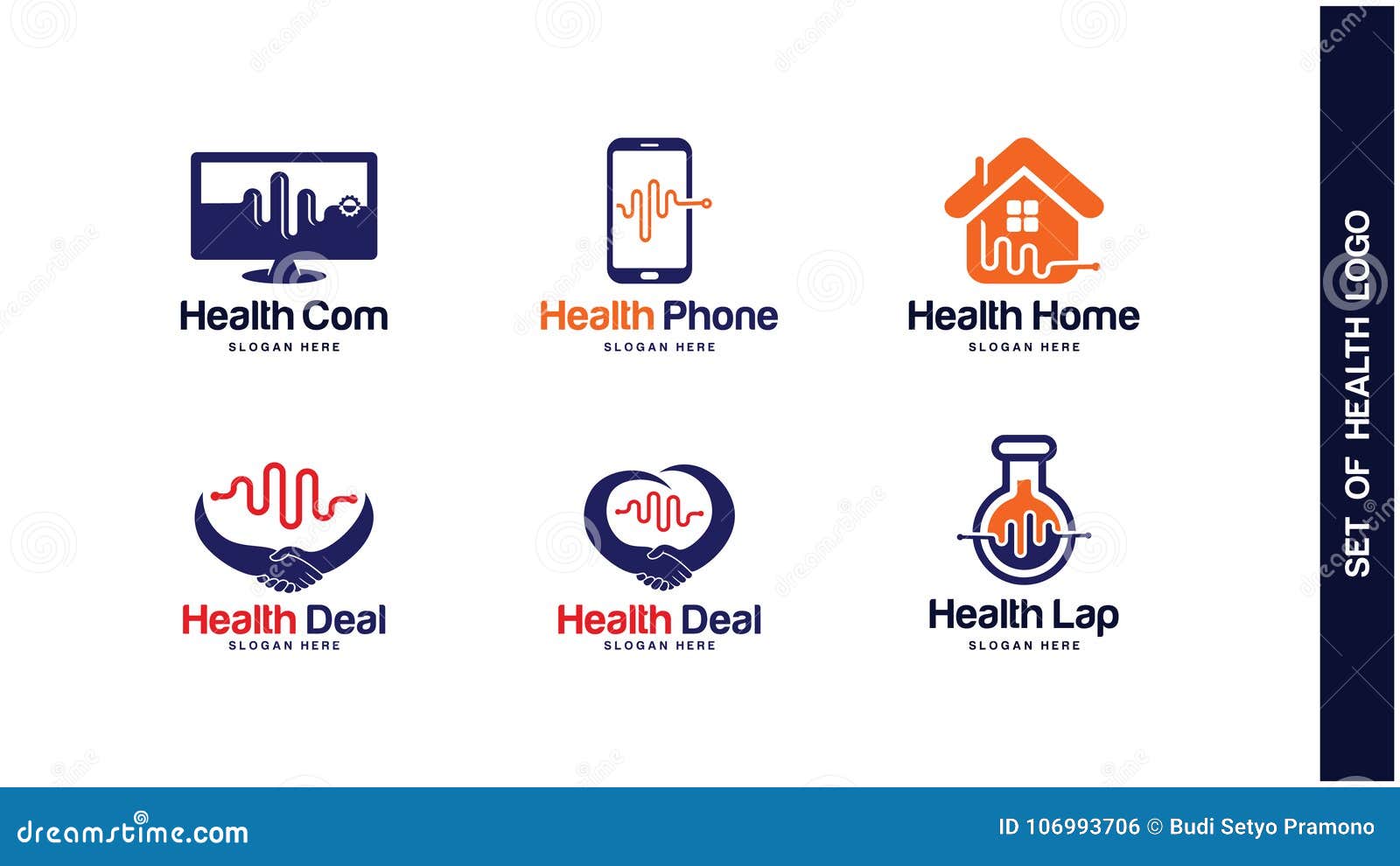 Salute Logo Design Concept, Tipi Differenti Di Logos Di Salute, Logo ...