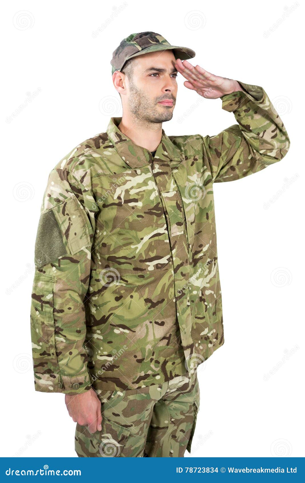 Saluto sicuro del soldato fotografia stock. Immagine di patriottismo ...