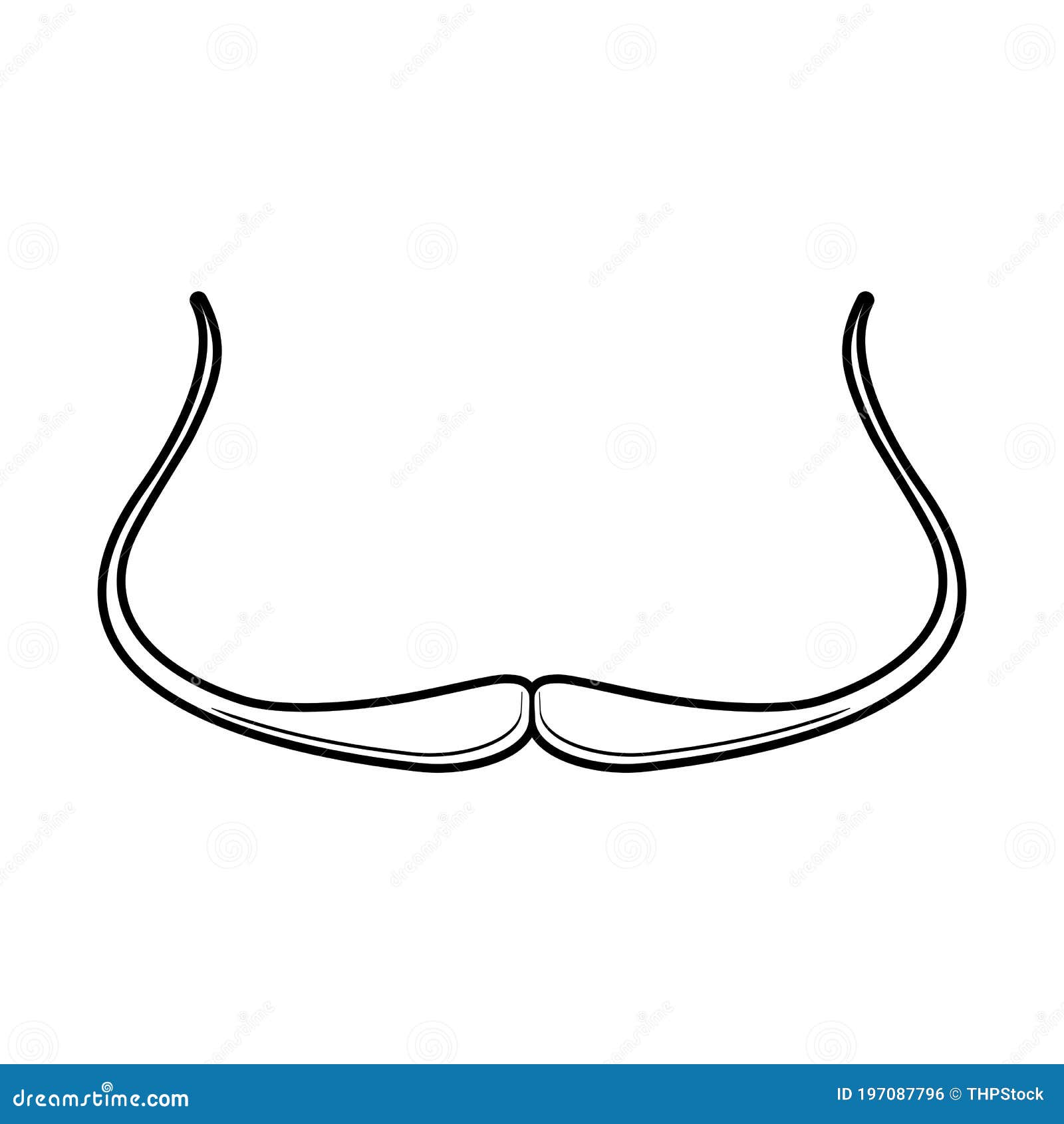 Salvador Dali Style Moustache Vector Stock Vector - Illustration of ...
