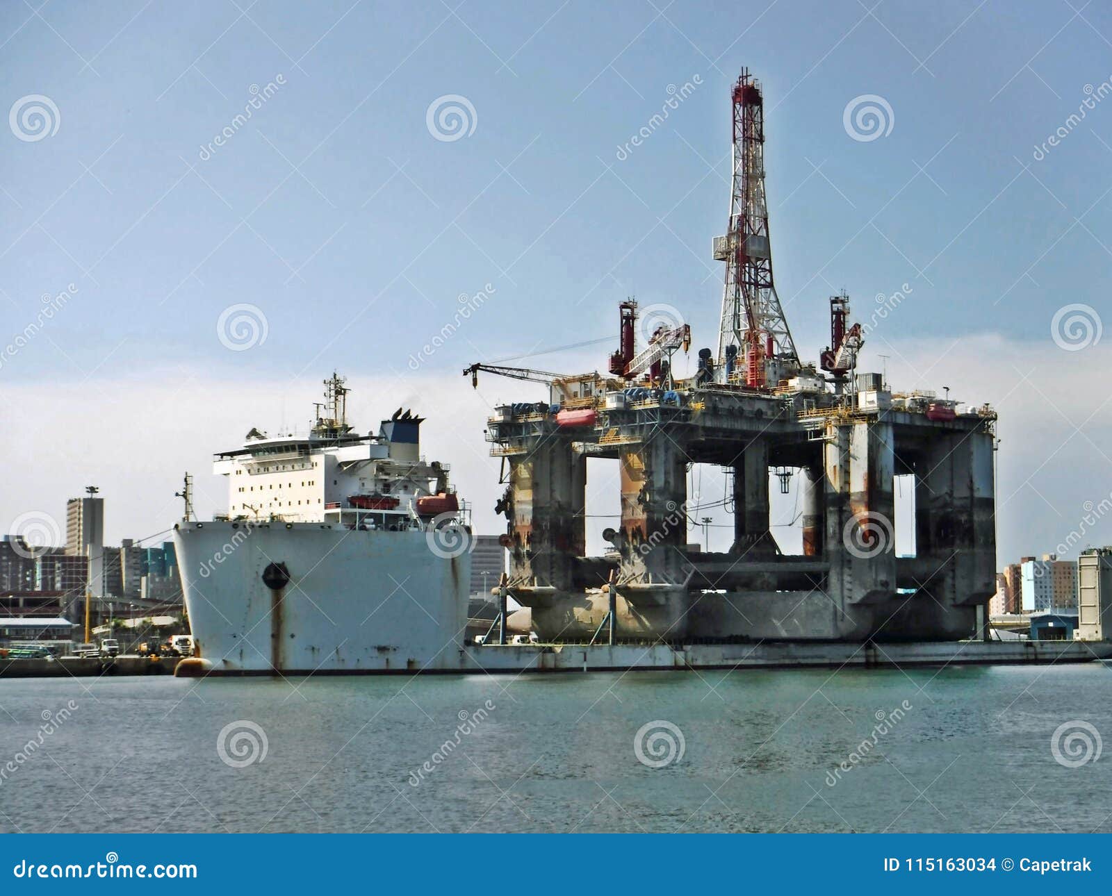 Salvaged rig stock photo. Image of shallow, huge, business - 115163034
