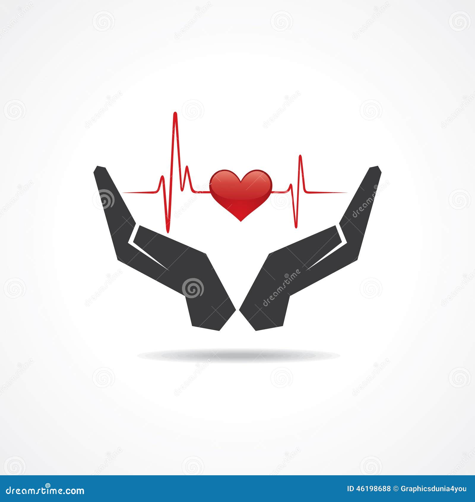 Salvar o conceito da vida ilustração do vetor. Ilustração de pulso ...