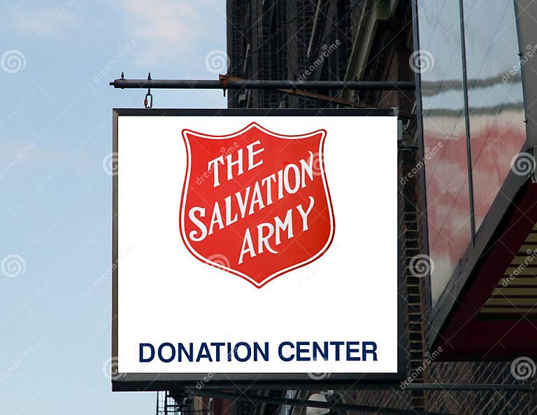 The salvation army sign. editorial photography. Image of clothing ...