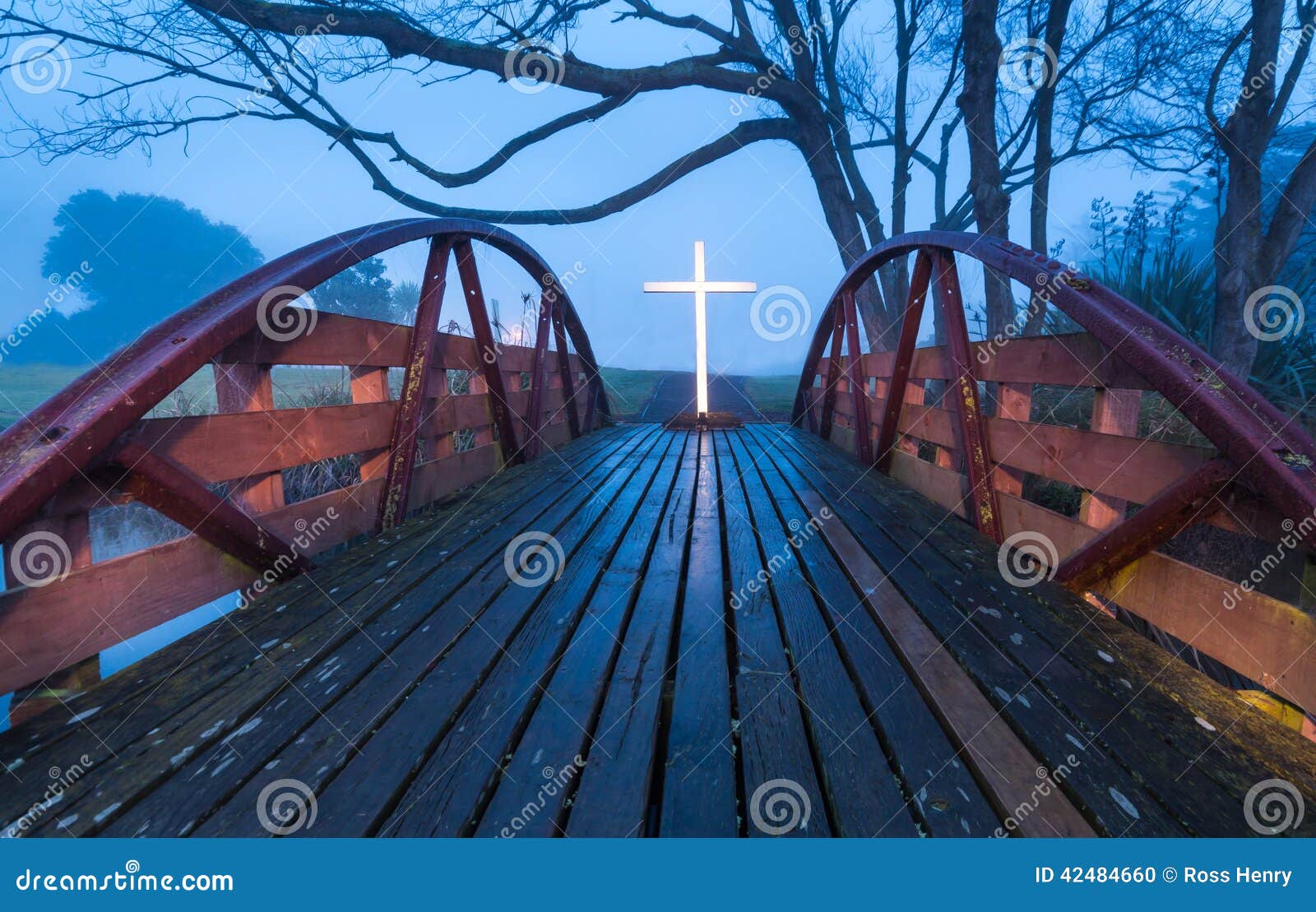 Salvation Bridge Cross stock photo. Image of dawn, christ - 42484660
