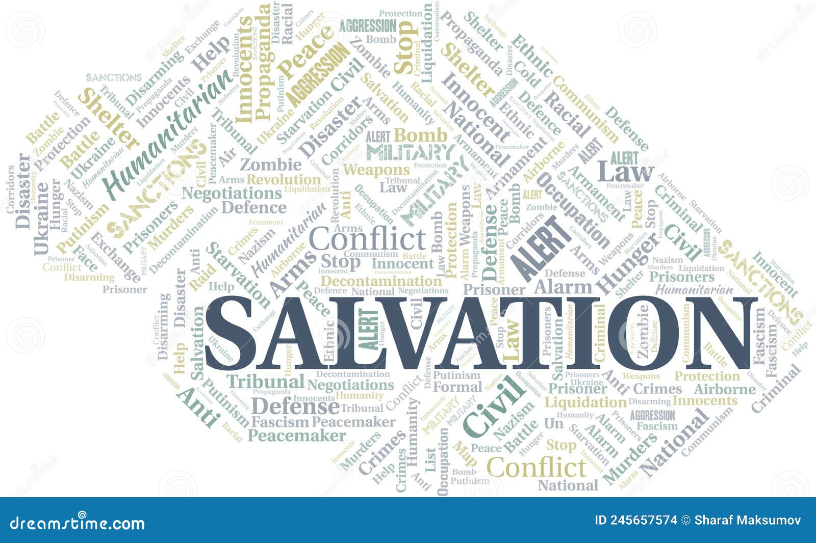 Salvation Word Cloud. Vector Made with the Text only. Stock Vector ...