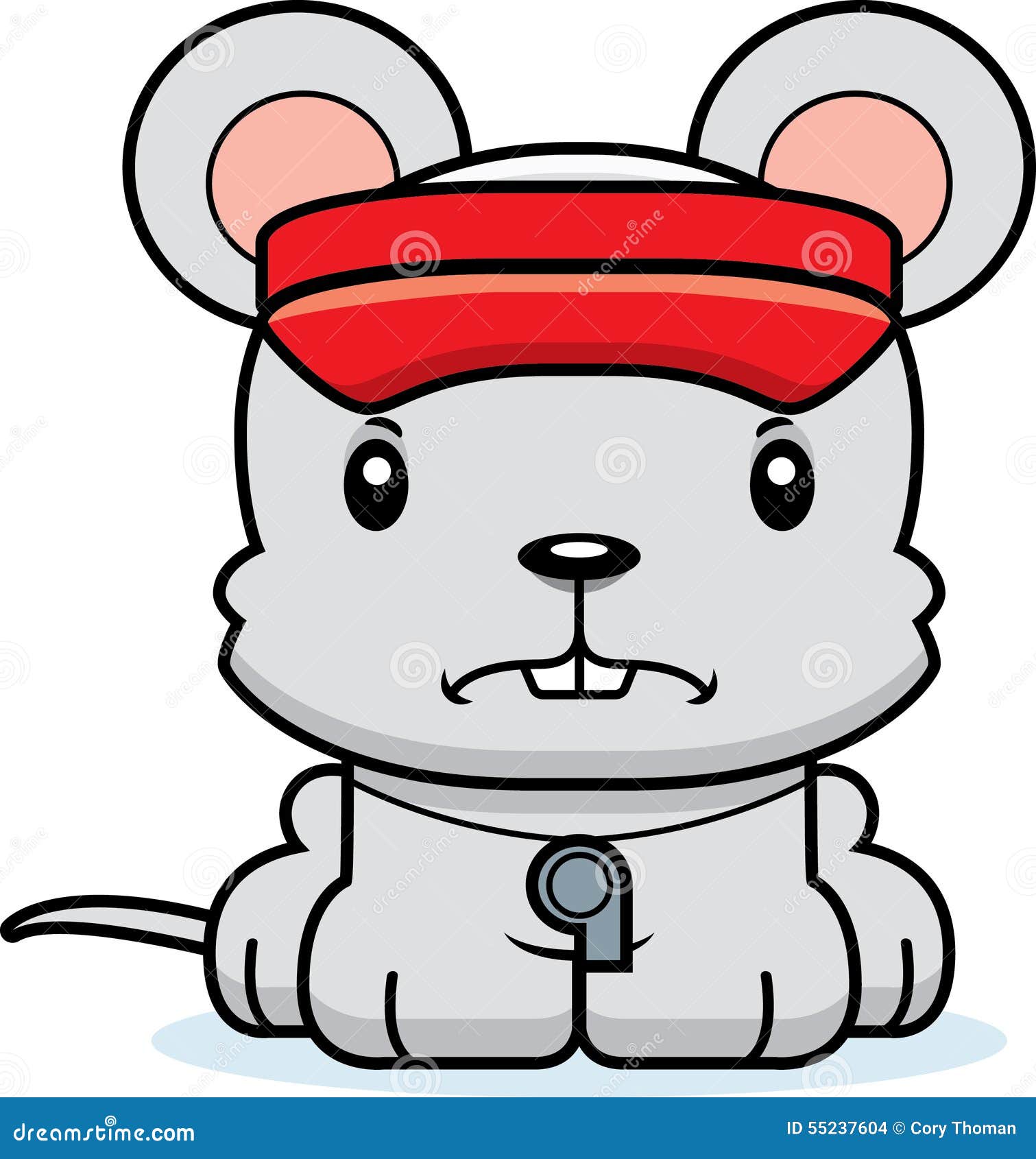 Salvavidas Enojado Mouse De La Historieta Ilustración del Vector ...