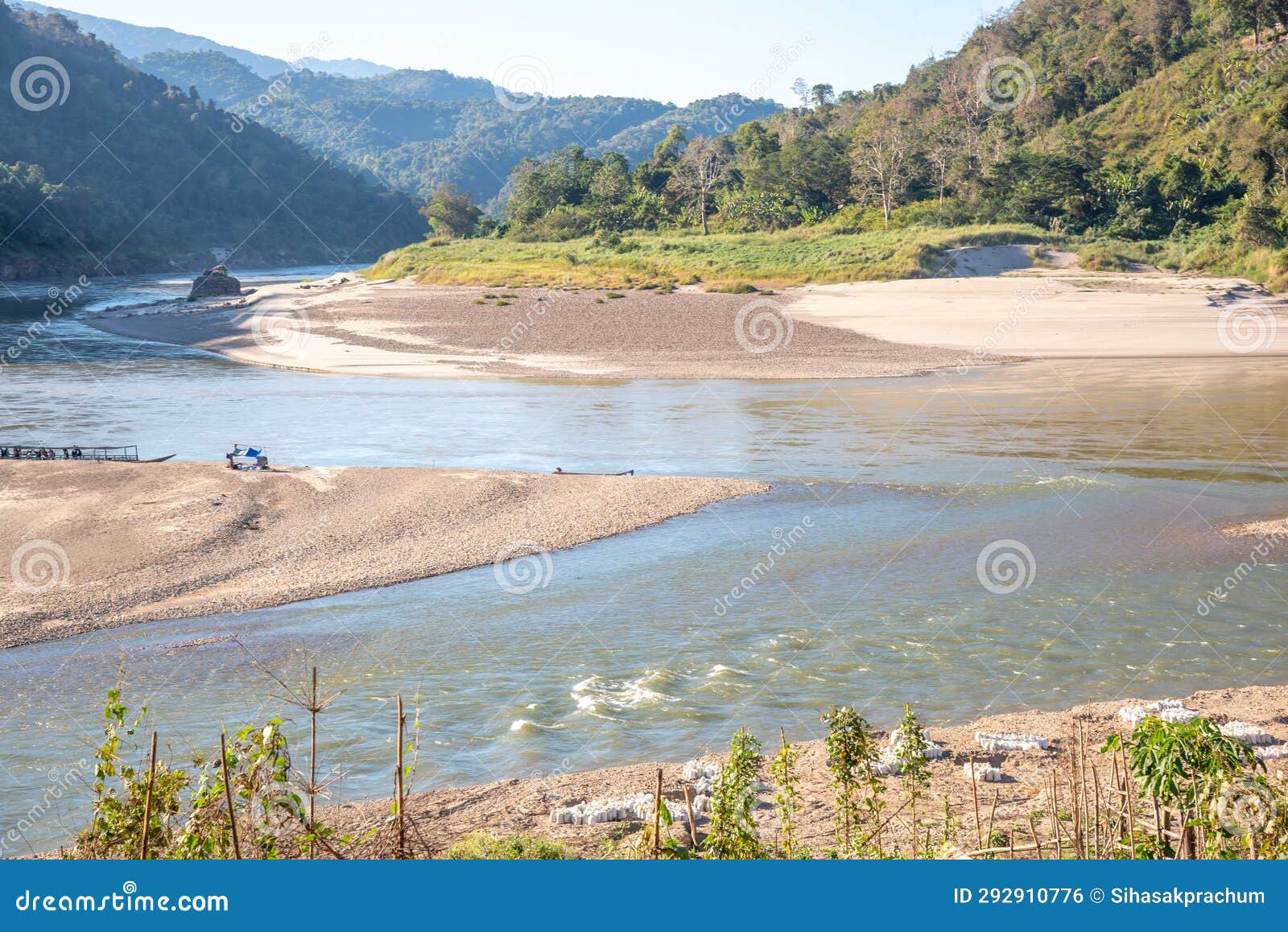 Salween River at Border of Thailand and Myanmar Stock Photo - Image of ...