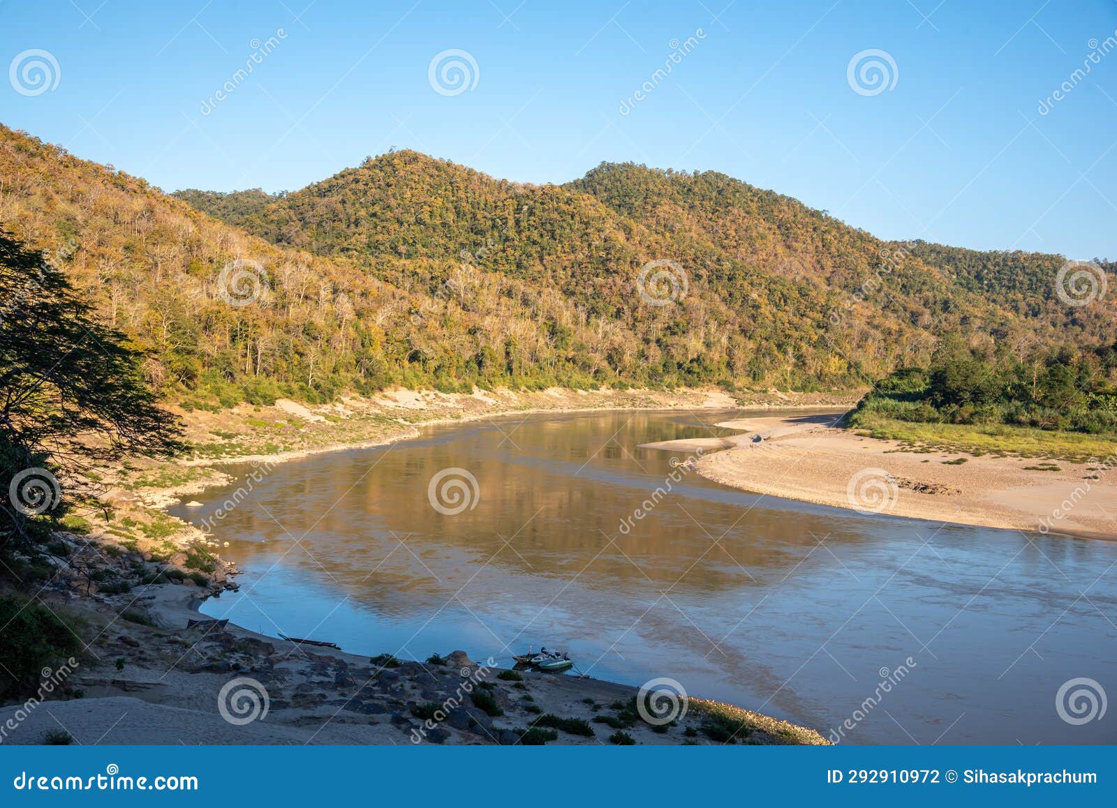Salween River at Border of Thailand and Myanmar Stock Photo - Image of ...