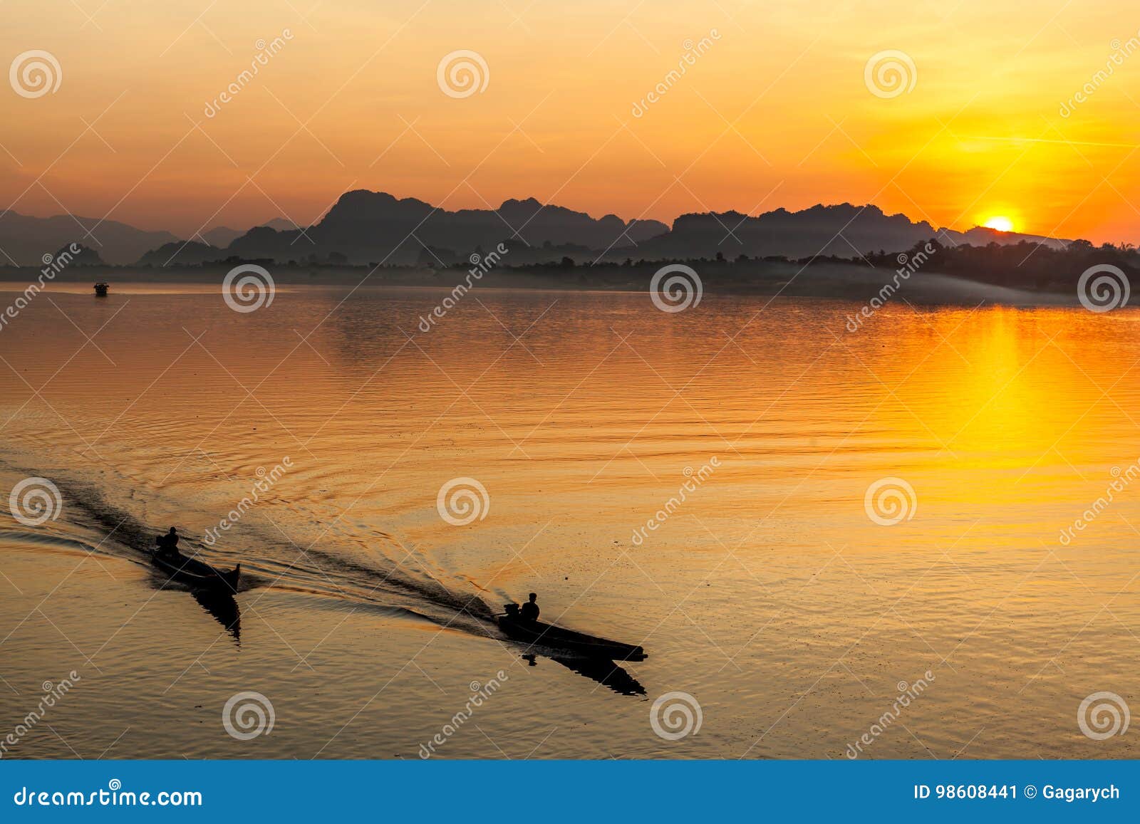 Salween River in Hpa-an. stock image. Image of transport - 98608441