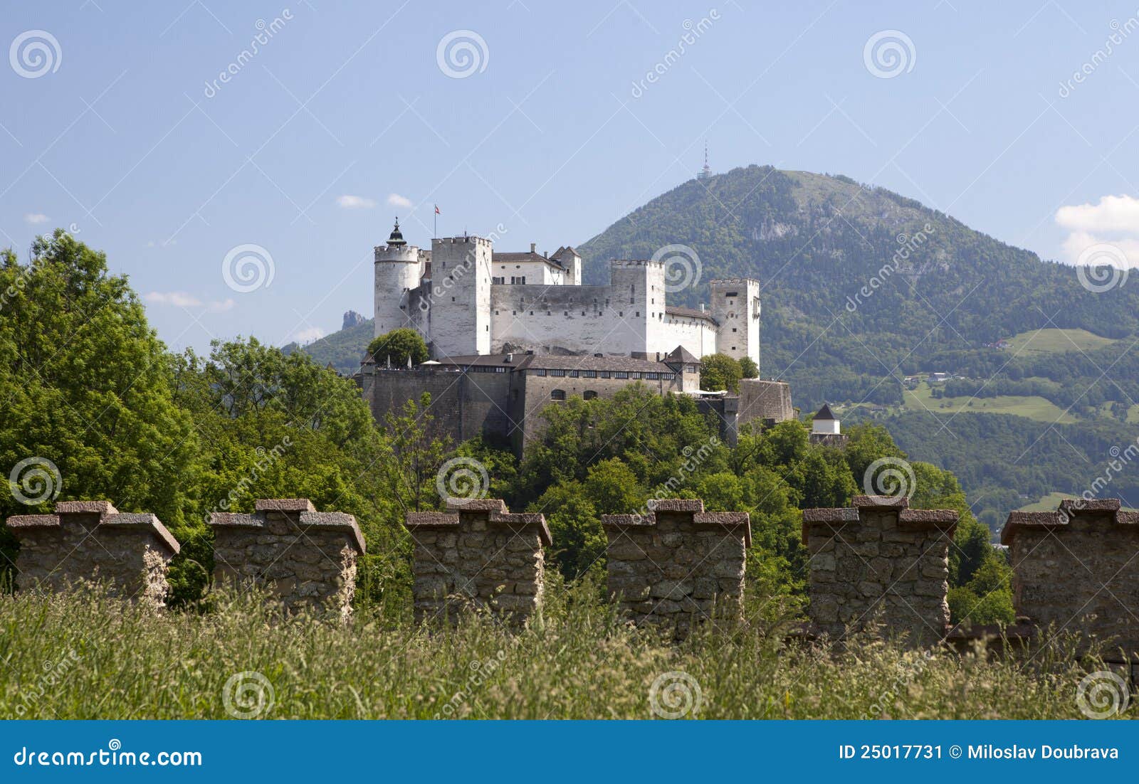 Salzburg castle stock image. Image of walls, monument - 25017731