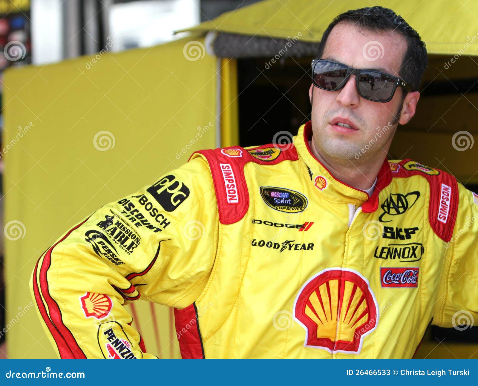 Sam Hornish Jr. at track editorial stock photo. Image of head - 26466533