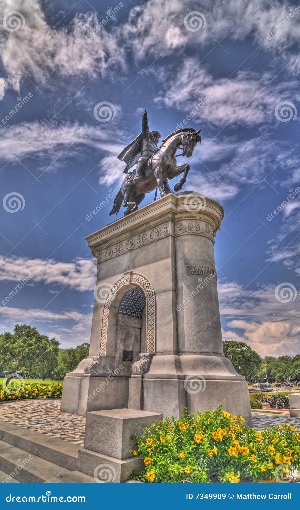 Sam Houston Memorial stock image. Image of monument, memorial - 7349909