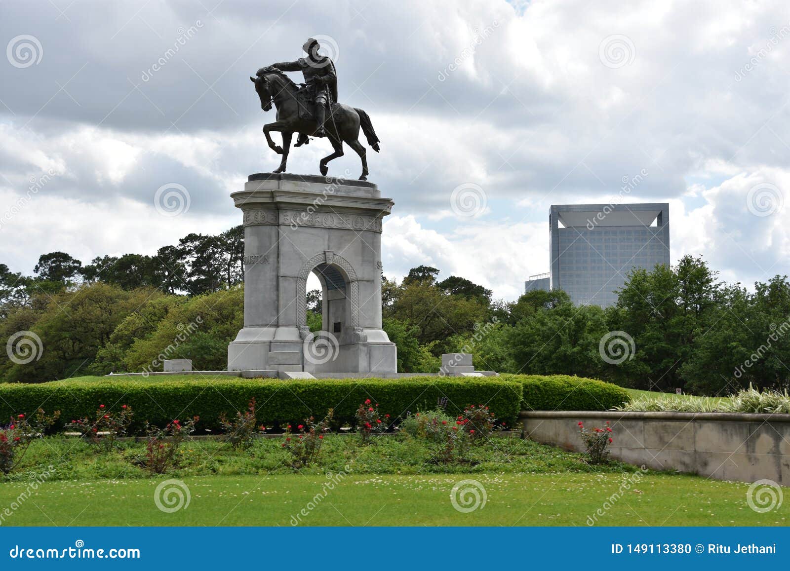 Sam Houston Monument at Hermann Park in Houston, Texas Stock Photo ...