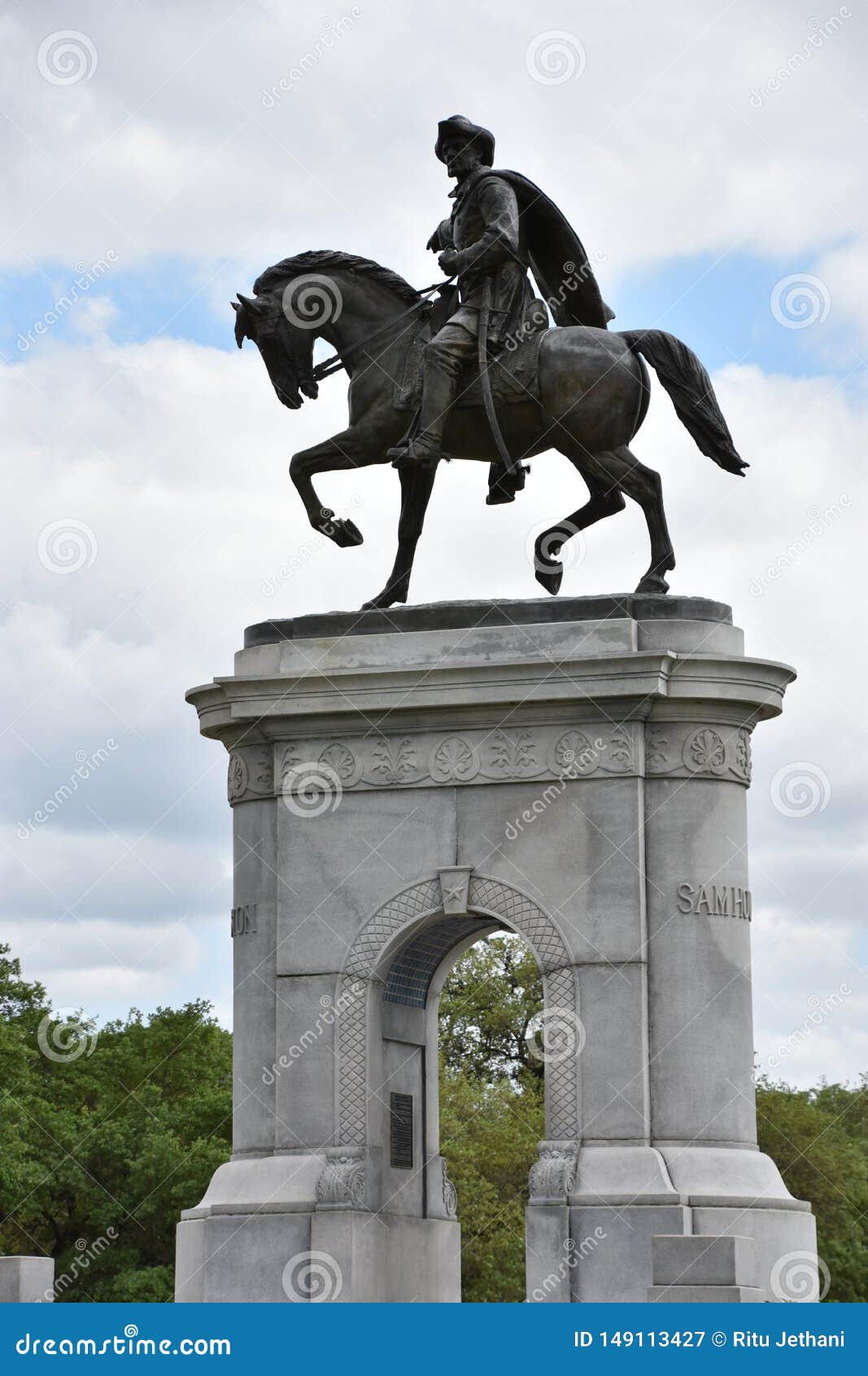 Sam Houston Monument at Hermann Park in Houston, Texas Stock Image ...