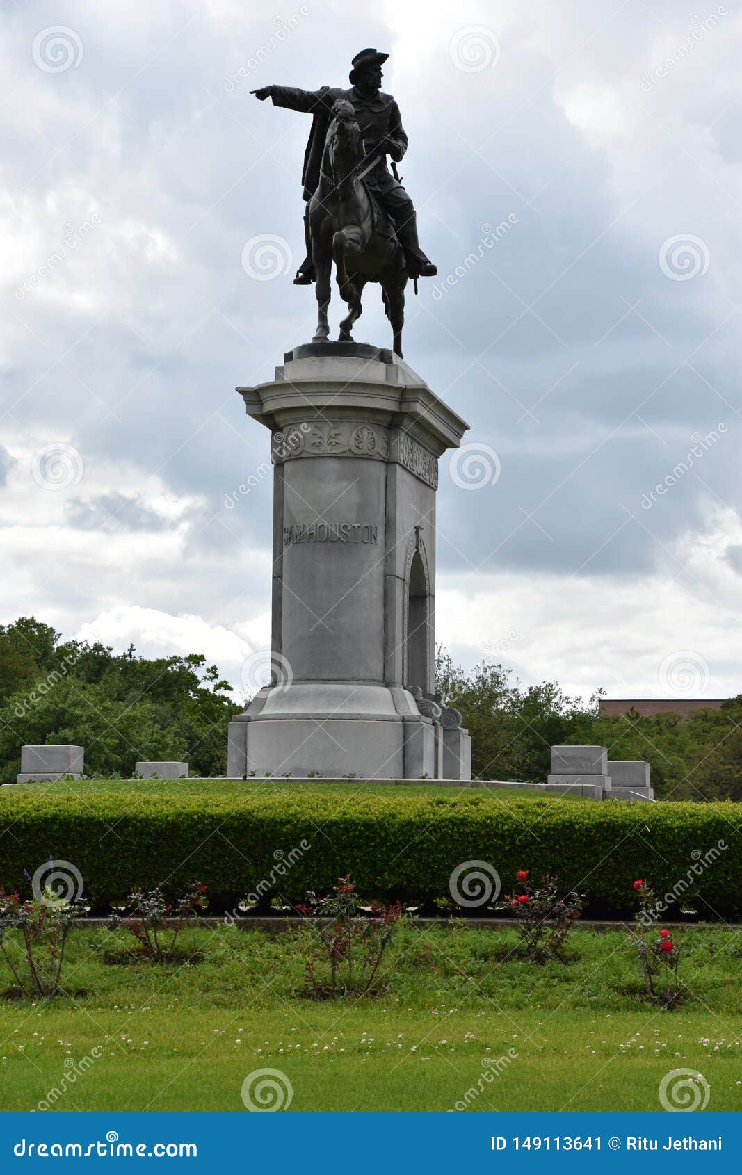 Sam Houston Monument at Hermann Park in Houston, Texas Stock Image ...