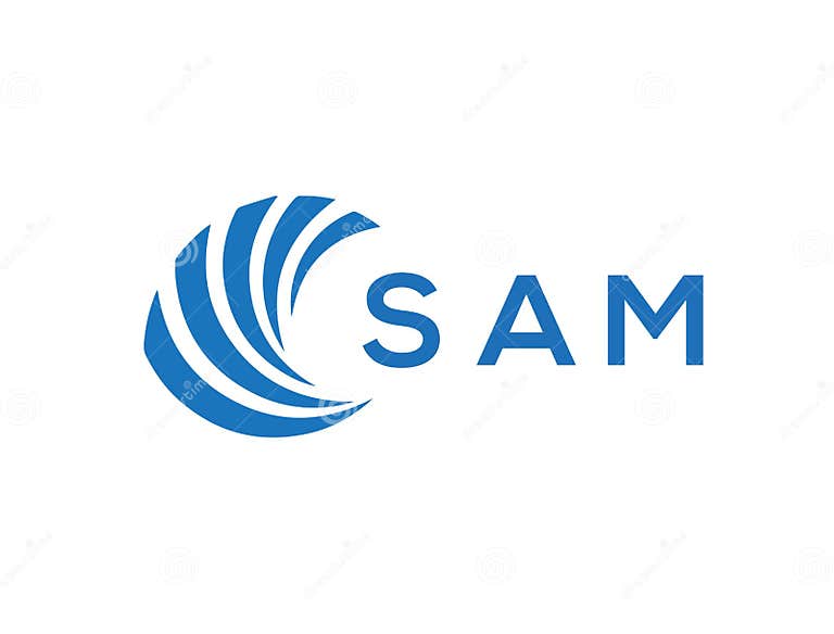 SAM Letter Logo Design on White Background. SAM Creative Circle Letter ...