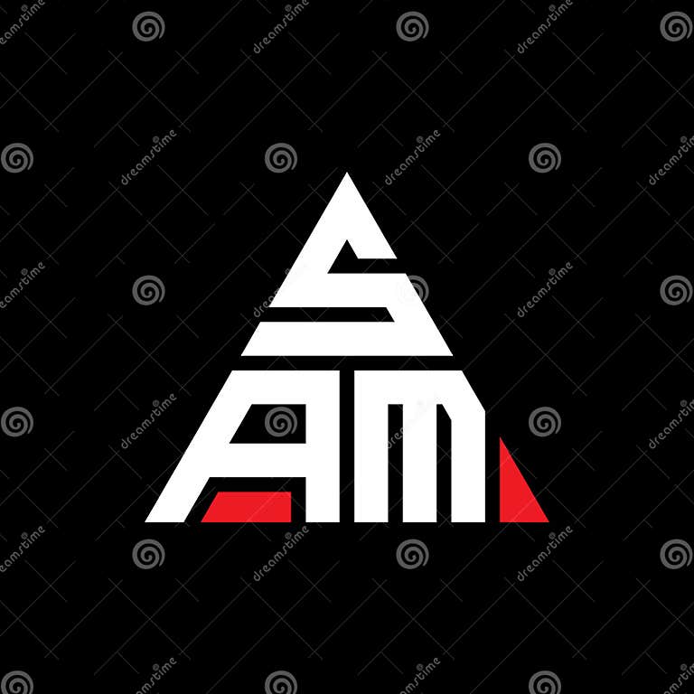 SAM Triangle Letter Logo Design with Triangle Shape. SAM Triangle Logo ...