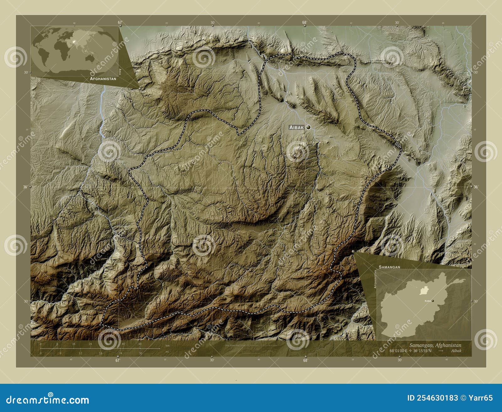 Samangan, Afghanistan. Wiki. Labelled Points of Cities Stock Vector ...