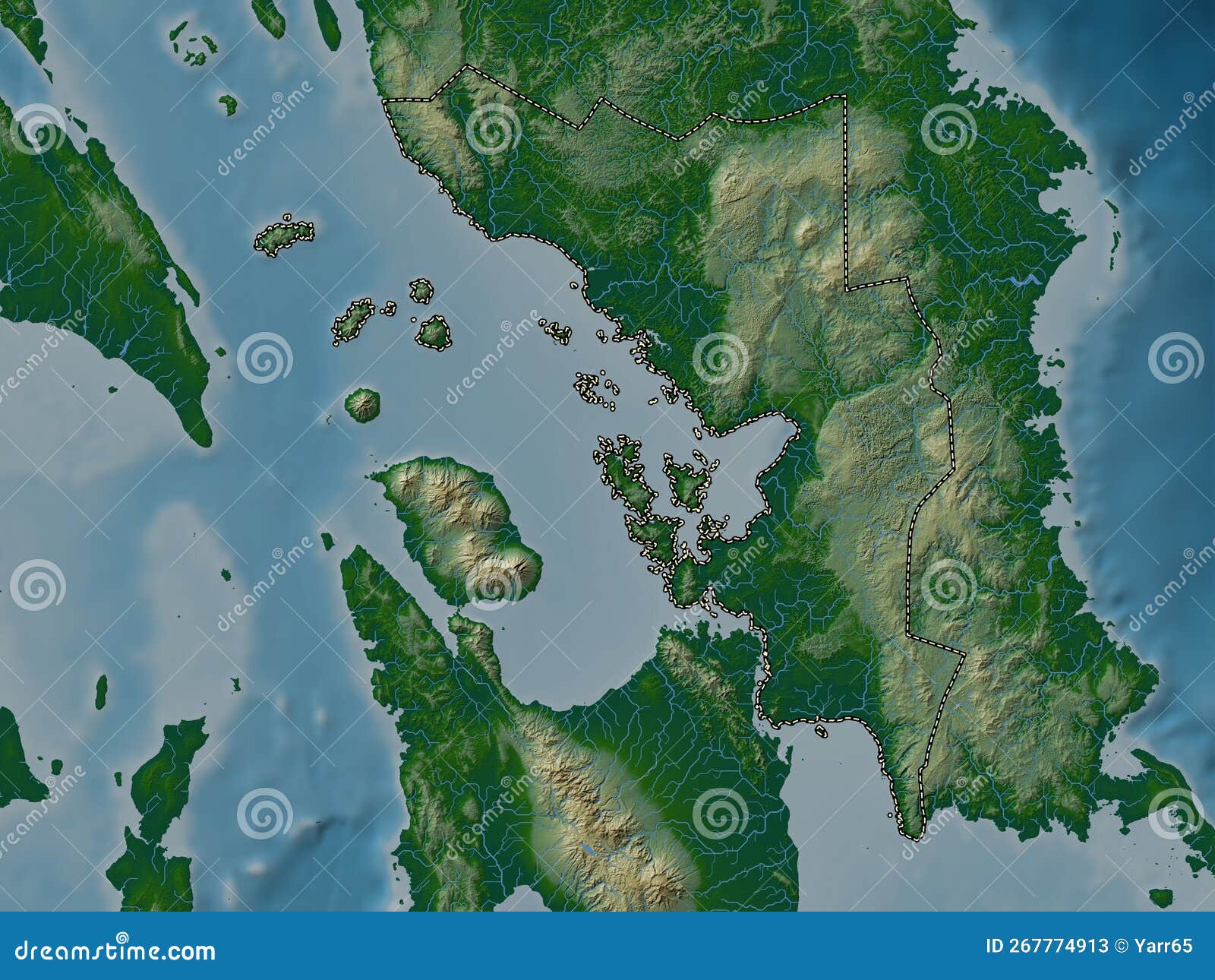 Samar, Philippines. Physical. No Legend Stock Illustration ...