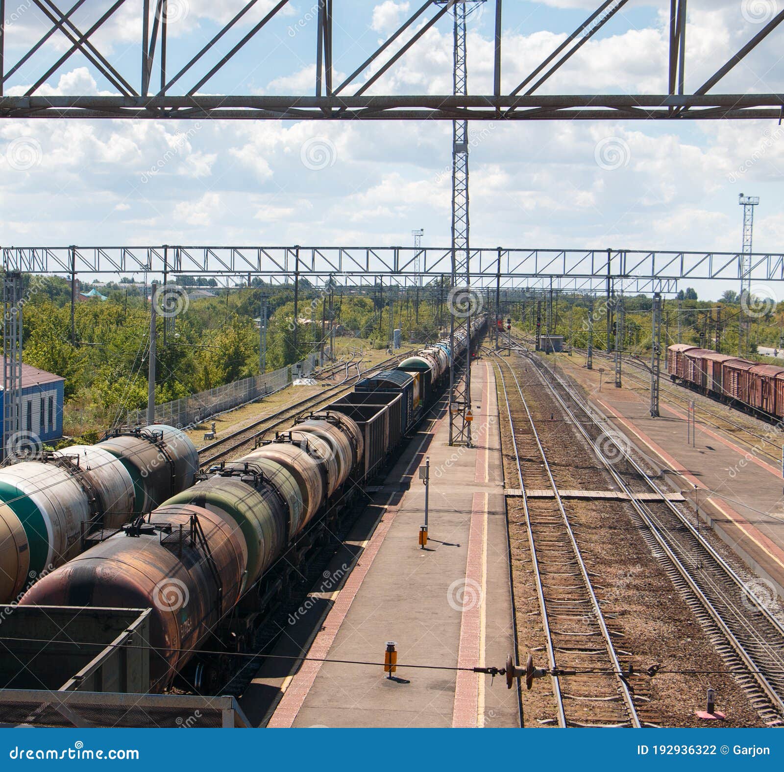 Samara Chapaevsk, Russia-July. 26. 2020: Railway Platform, Solid And ...