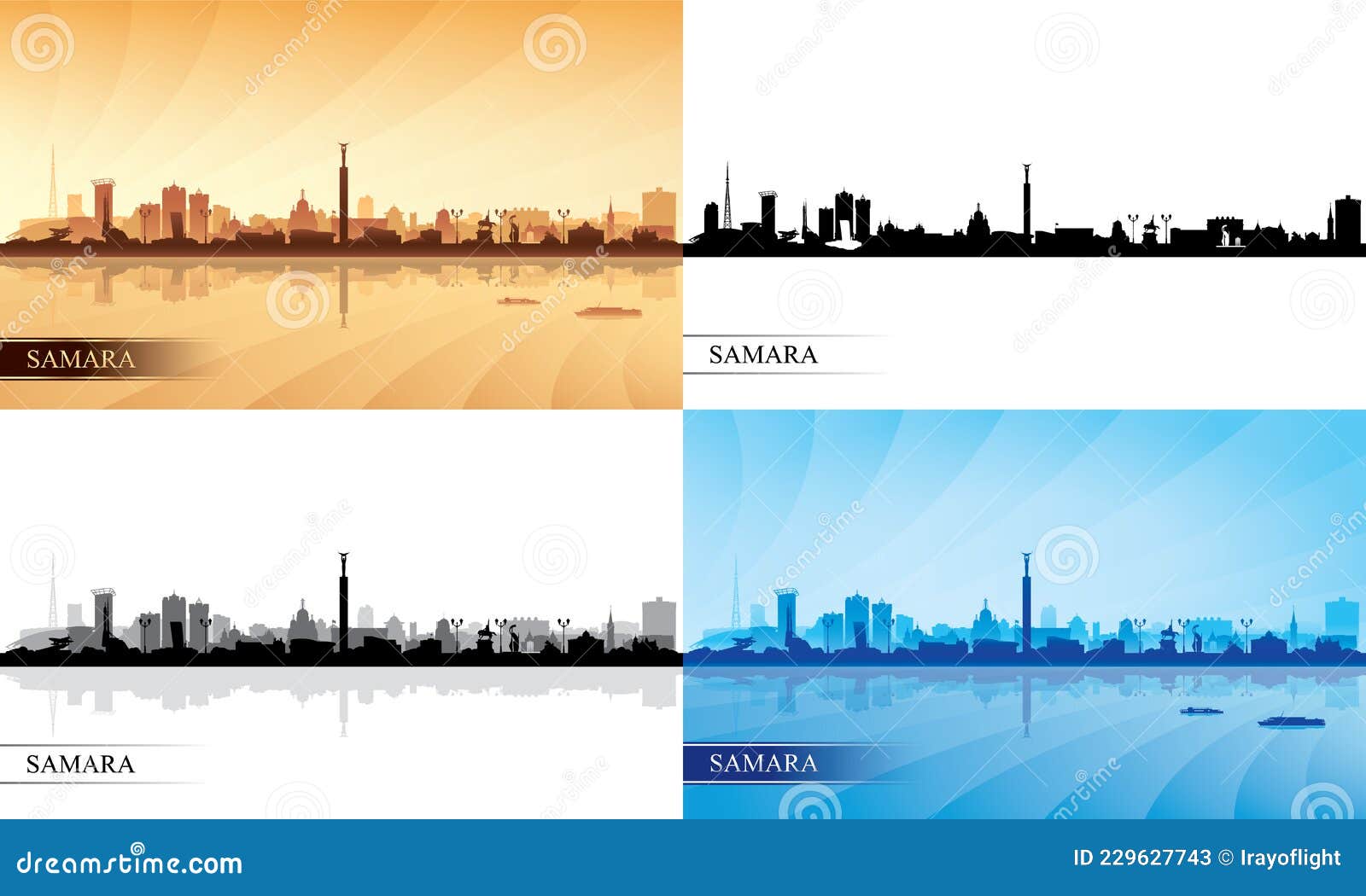 Samara Silhouette Skyline. Russia - Samara Vector City, Russian Linear ...