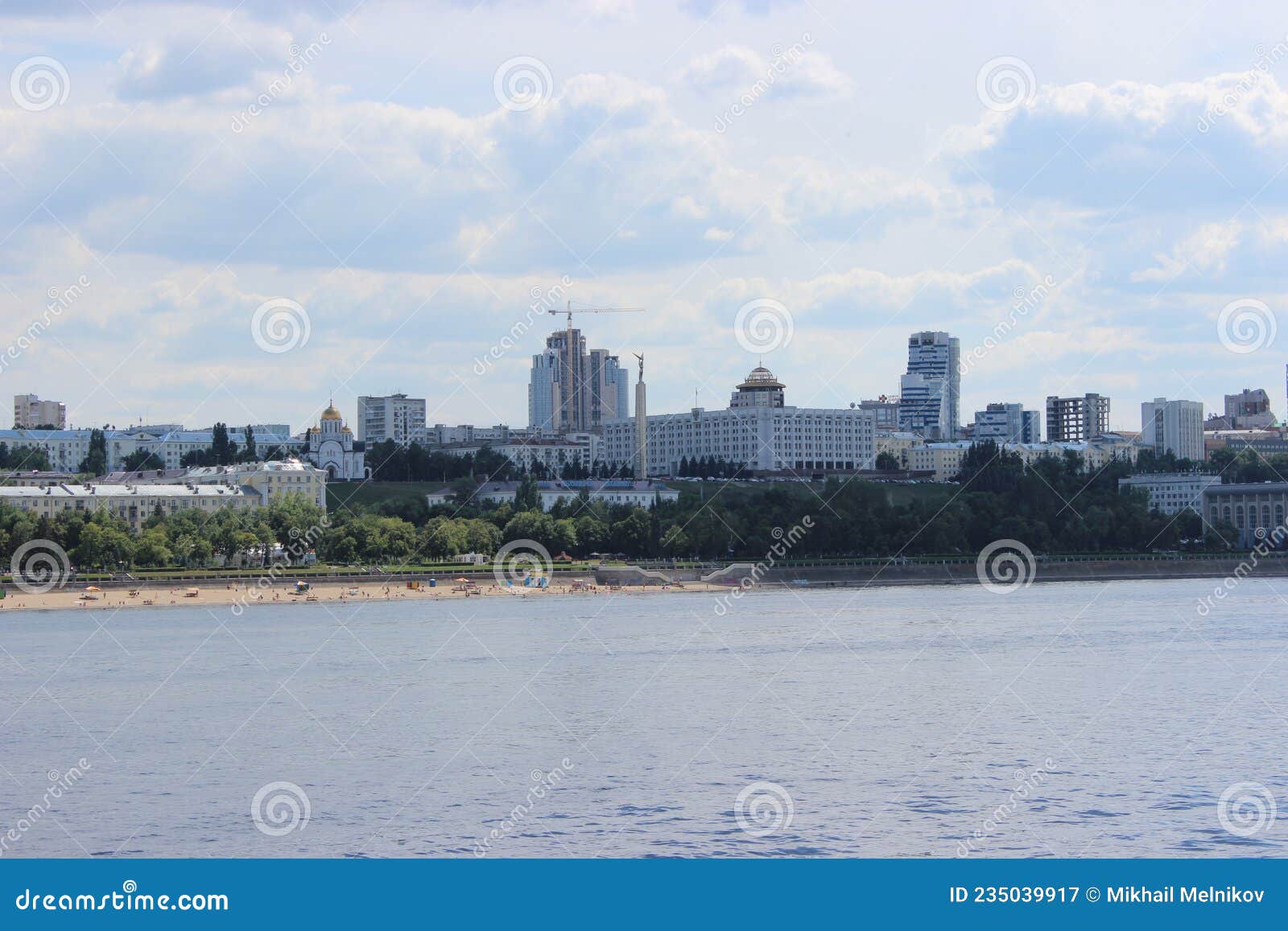 Samara City - View from the Volga River Stock Image - Image of ...