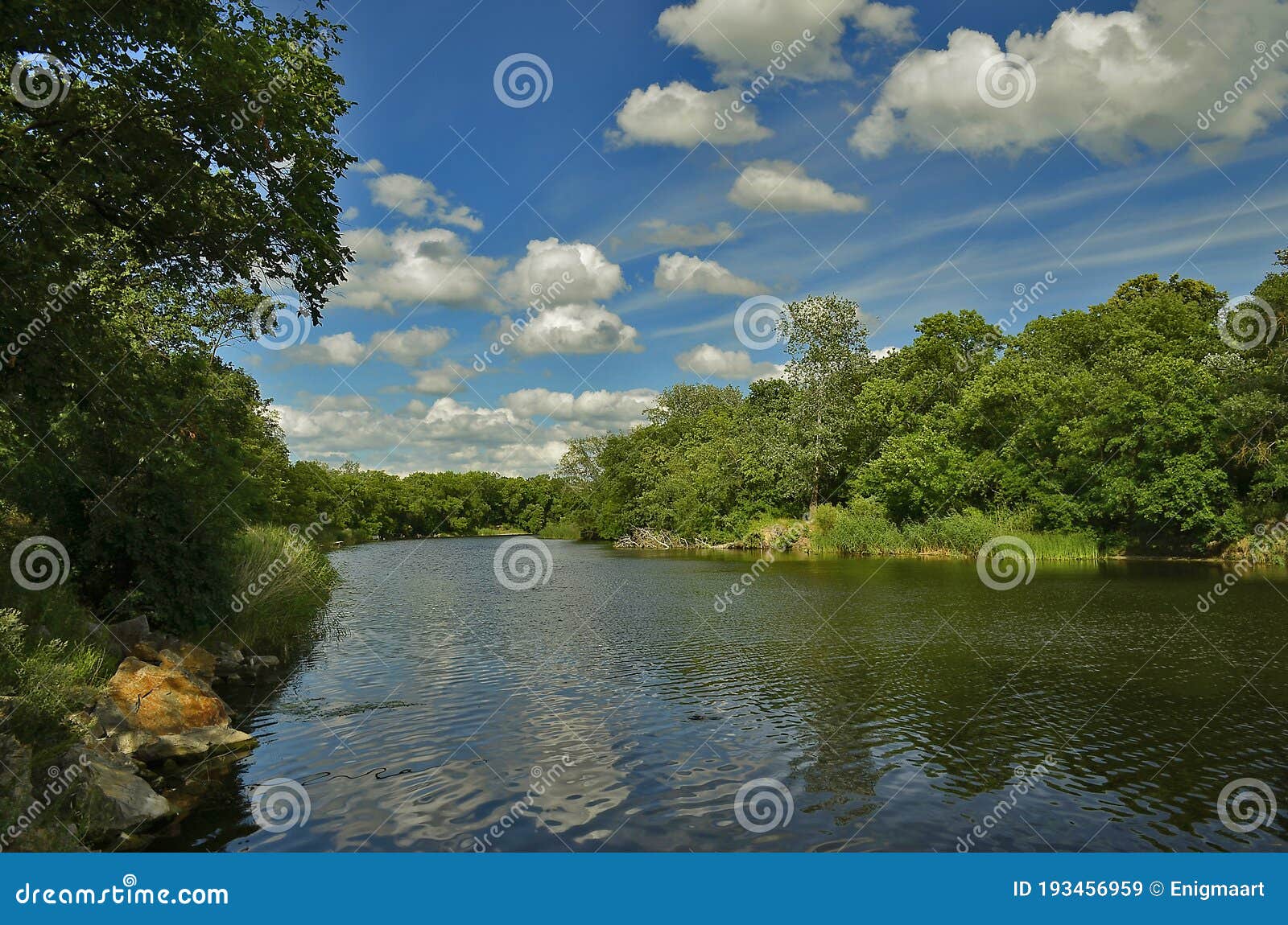 Samara River in Ukraine, the Left Tributary. Stock Image - Image of ...