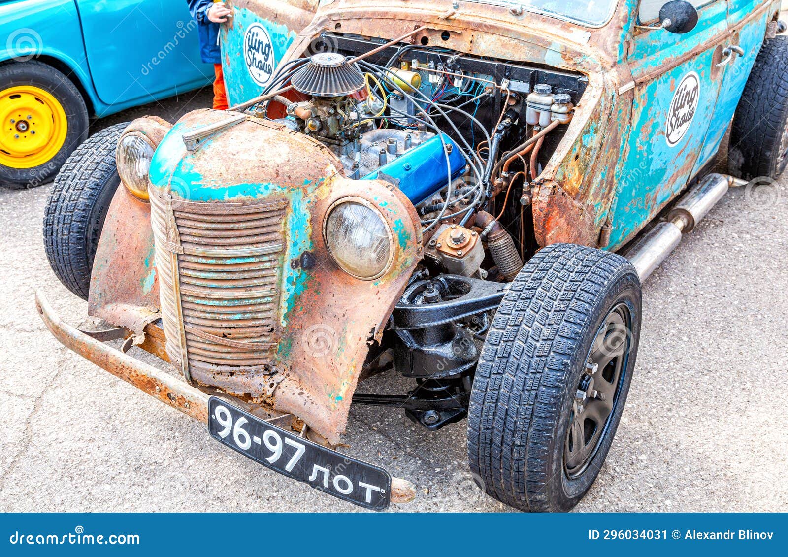 Customized Classic Hot Rod Vehicle with Tuned Engine Editorial Photo ...