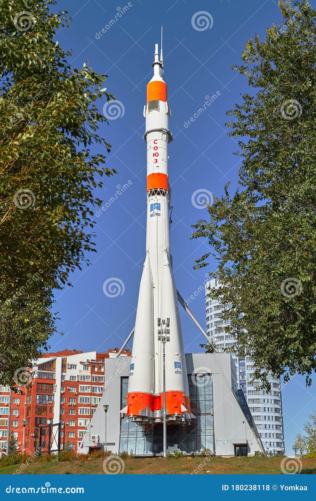 Samara, Russia, September 14, 2019, Monument Soyuz Launch Vehicle ...