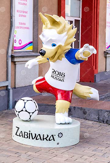 Wolf Zabivaka Official Mascot Of 2018 Fifa World Cup Editorial Photo