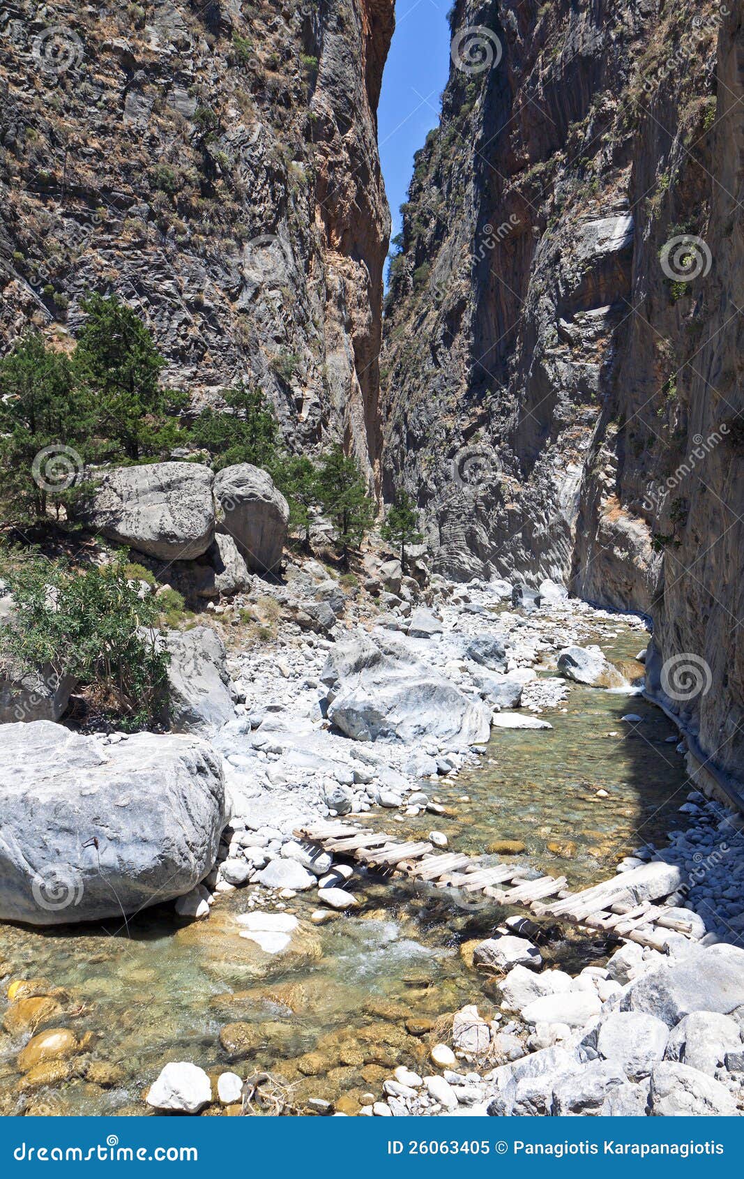 Samaria Canyon in Crete Island Stock Image - Image of kreta, location ...