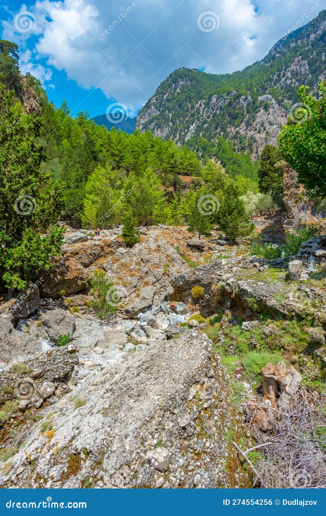Samaria Gorge at Greek Island Crete Stock Photo - Image of river ...